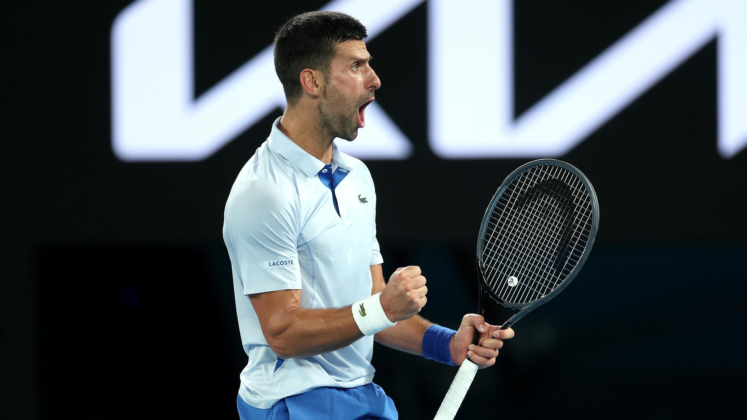 Novak Djokovic with 'unbelievable' cross-court winner 'taunting' Taylor ...