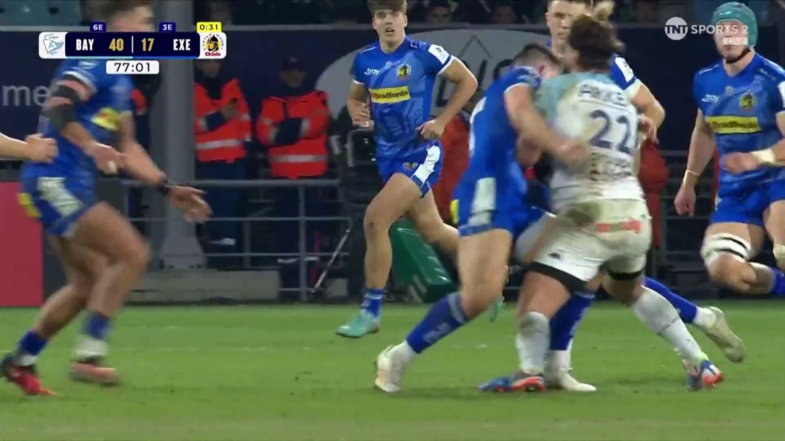 Joe Hawkins sent off for head-on-head tackle on Federico Mori - Rugby ...
