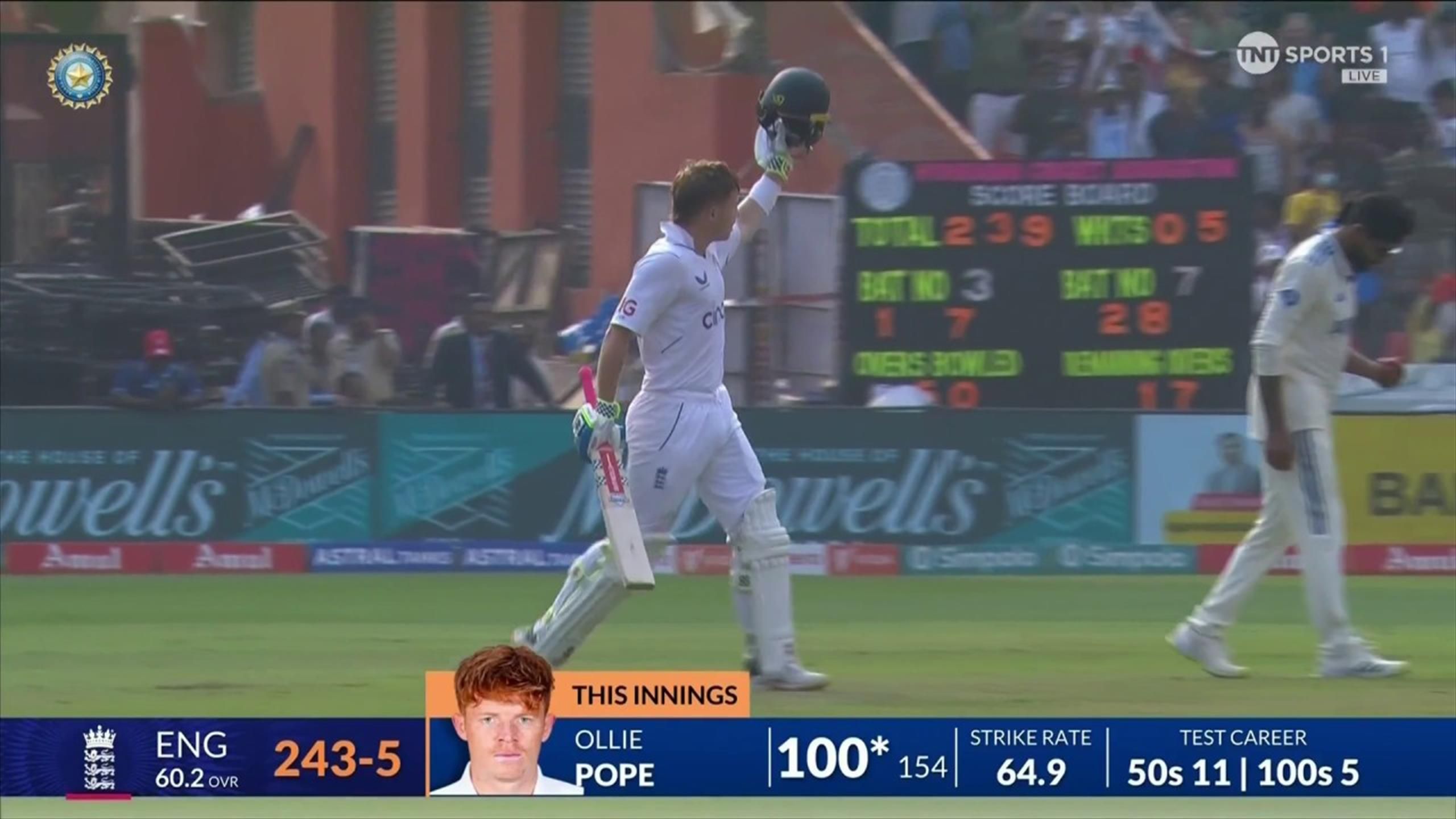 'He can be mighty proud' - Pope brings up hundred for England in first ...