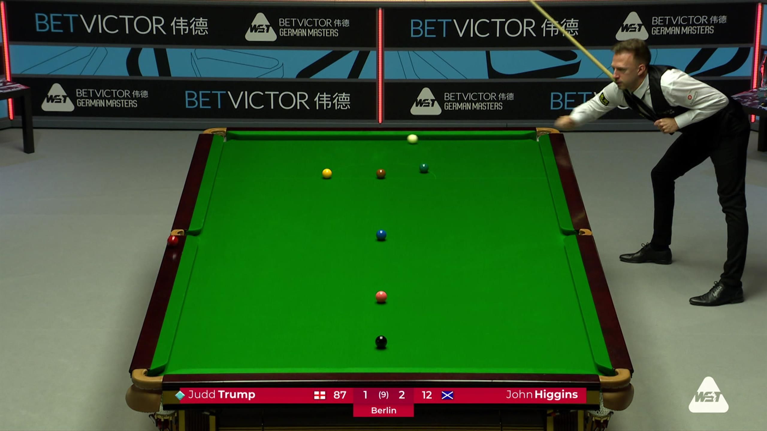 German Masters snooker: Red jumps off table as Judd Trump almost makes ...