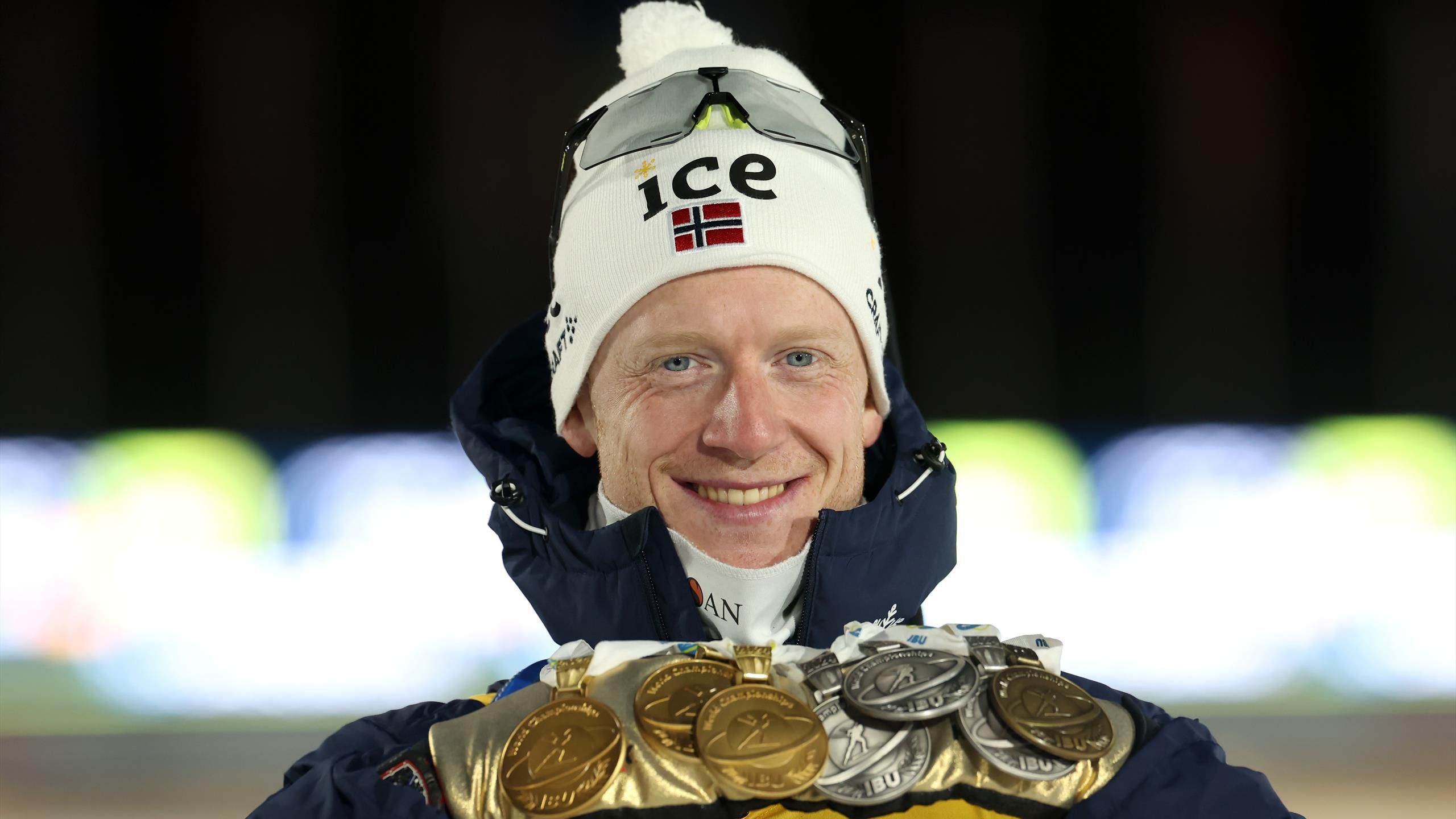 Johannes Thingnes Boe earns third gold medal at Biathlon World ...