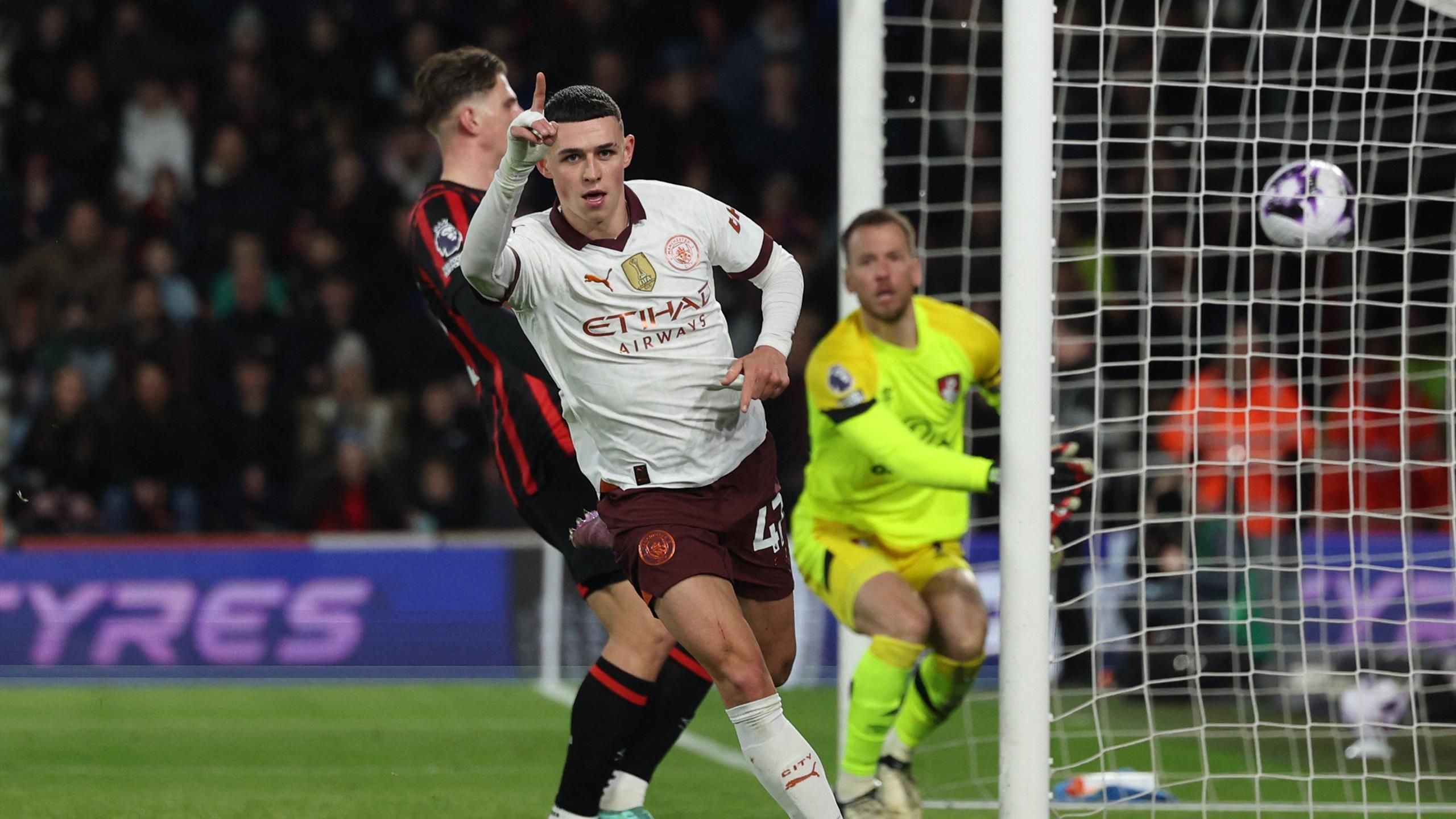 Bournemouth 0-1 Man City: Phil Foden on target as Pep Guardiola's side ...