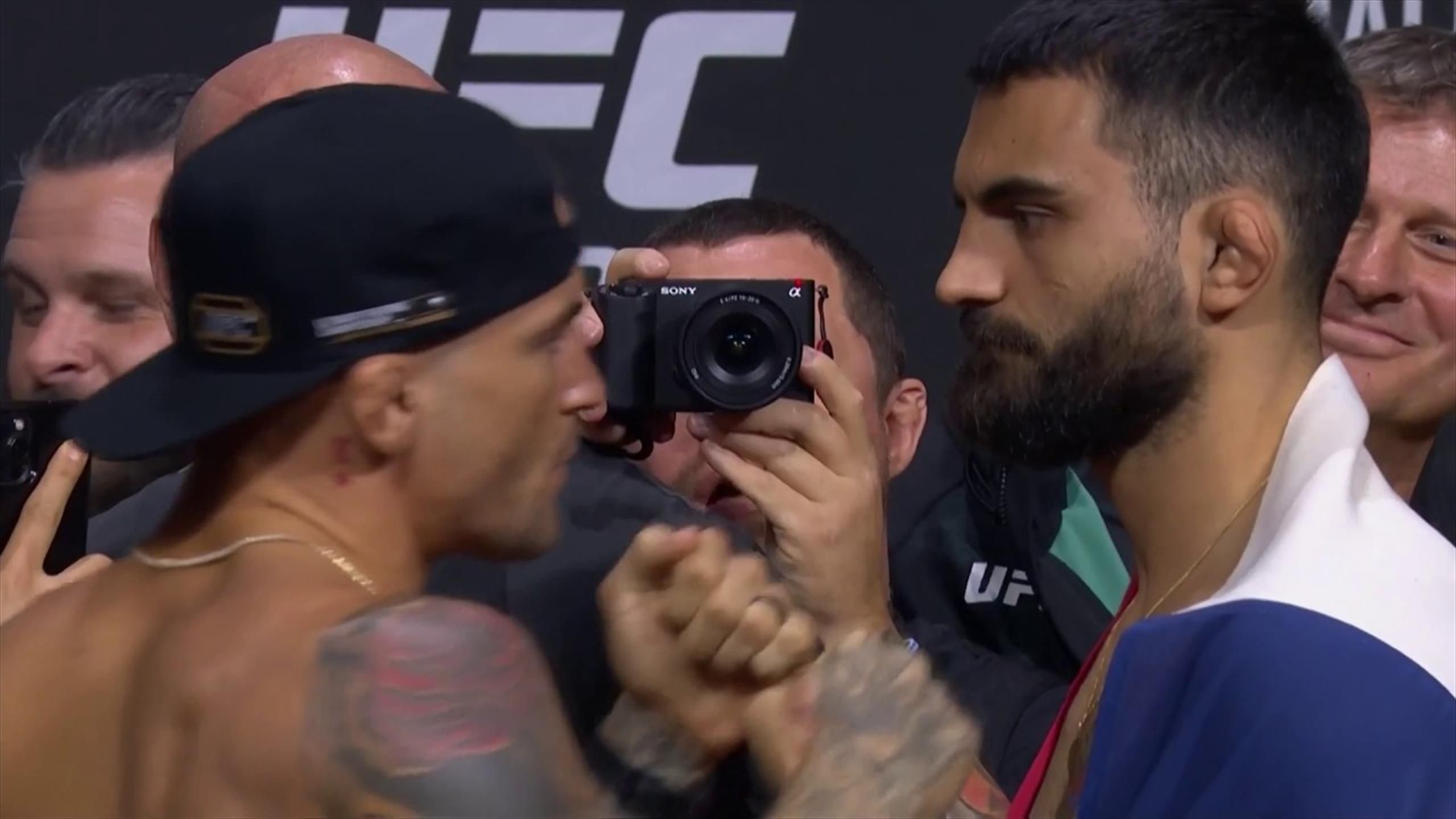 Dustin Poirier and Benoit Saint Denis face off ahead of co-main event ...
