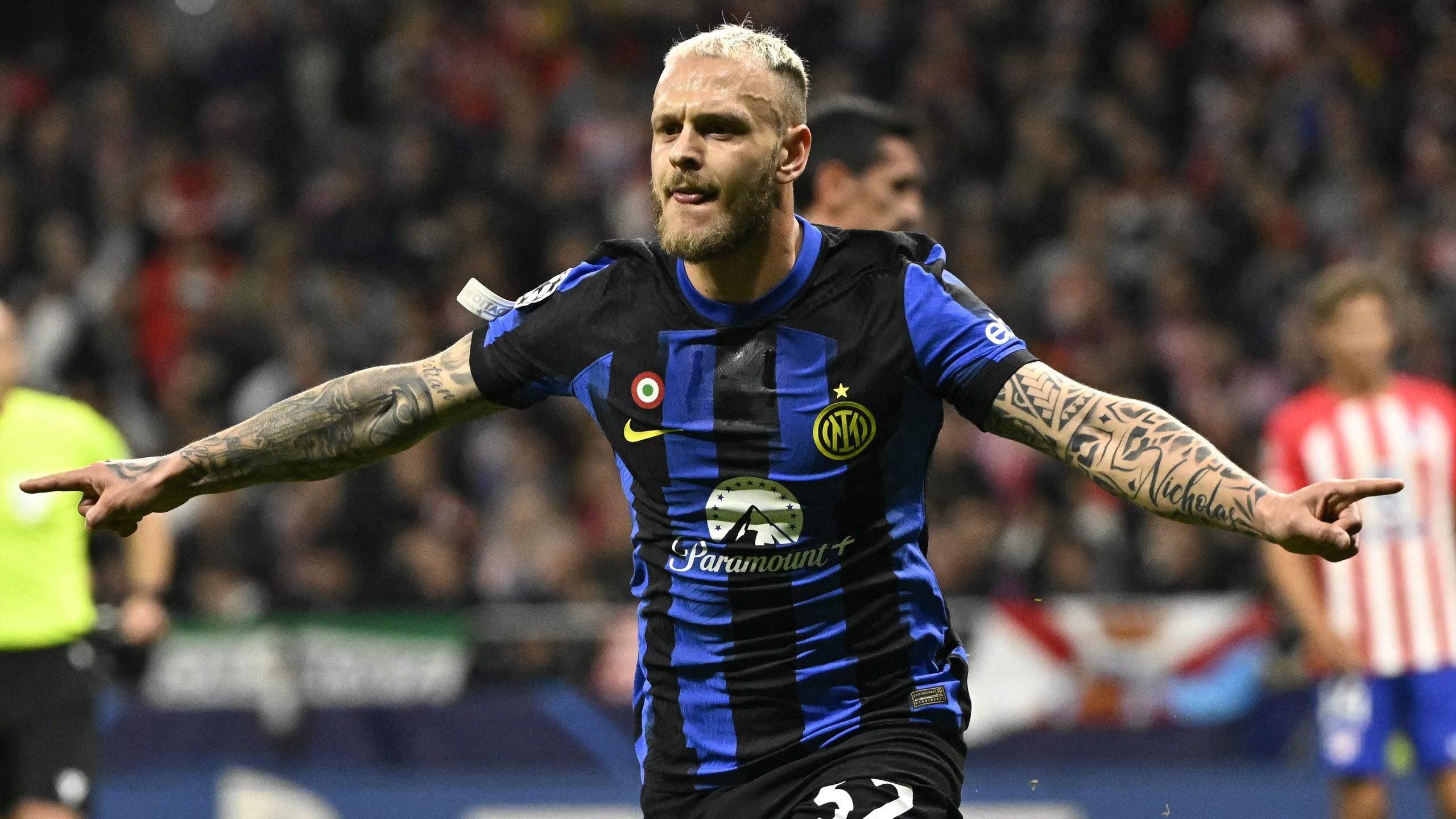 Federico Dimarco strikes to put Inter in front at Atletico Madrid in ...