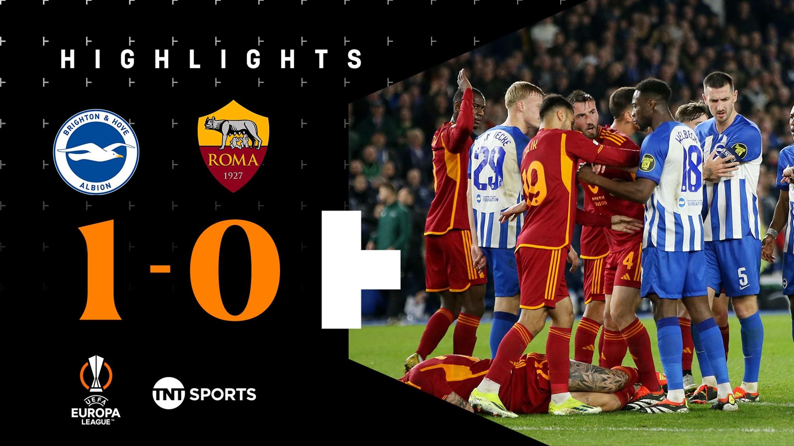 Brighton v Roma - Europa League highlights as Seagulls crash out in ...