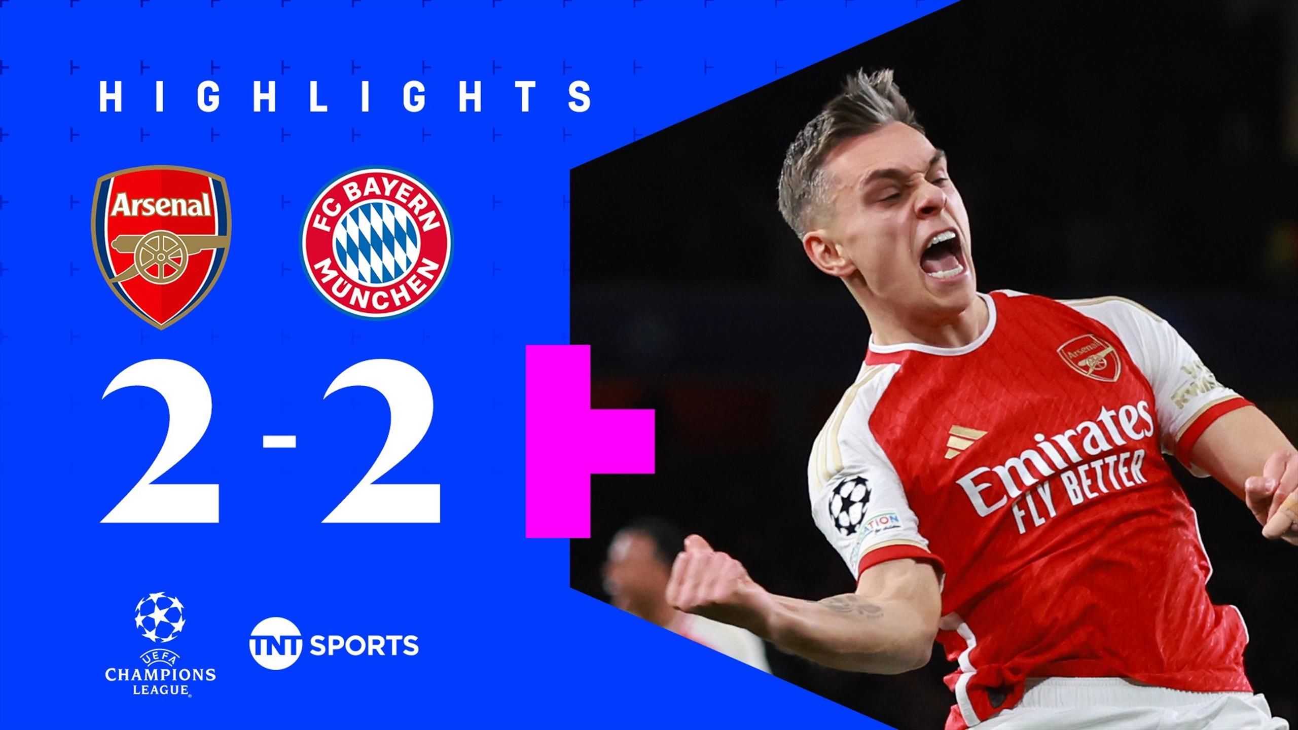 Arsenal v Bayern Munich highlights – UEFA Champions League action as Gunners rescue draw after ...
