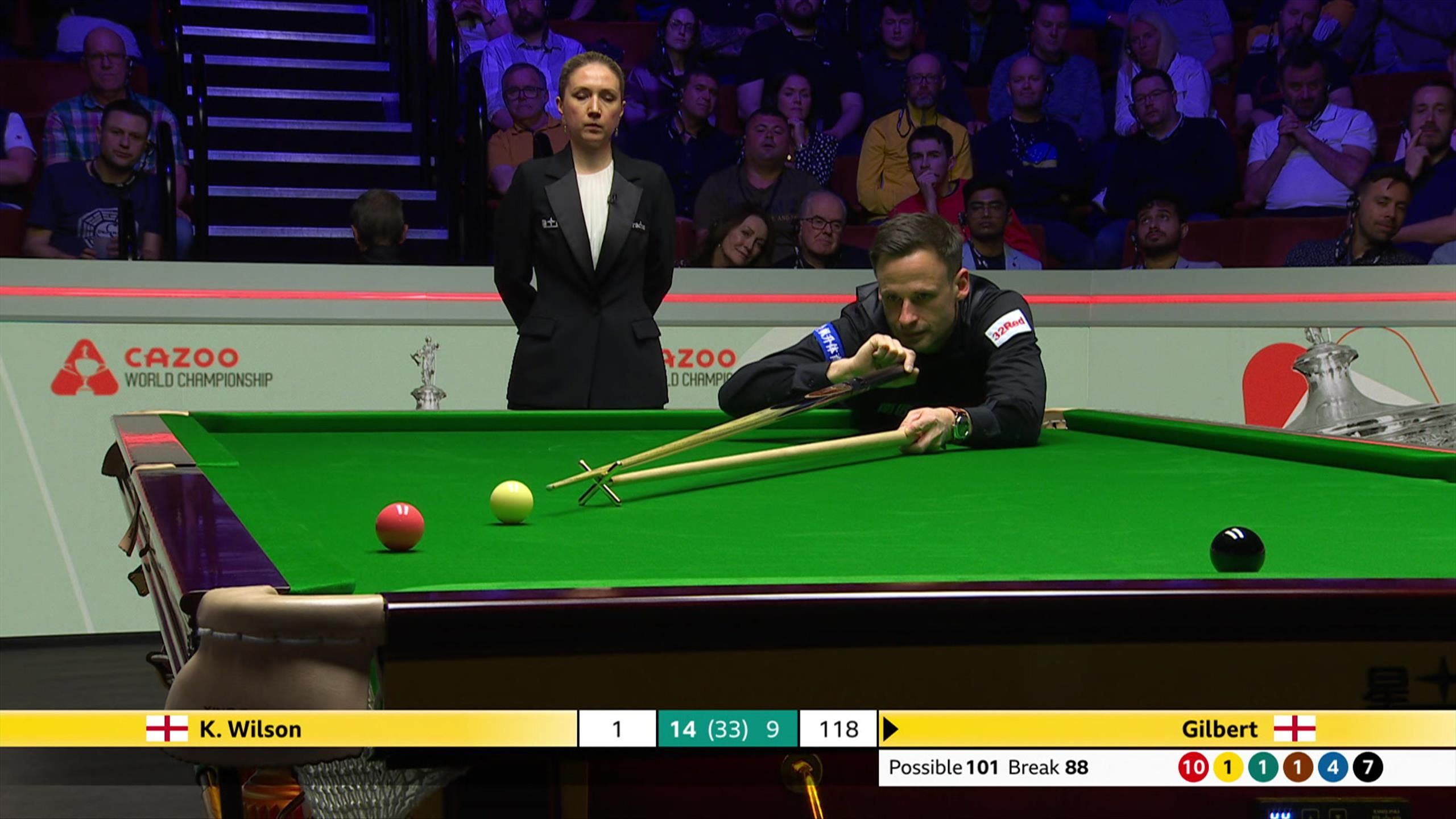 David Gilbert finishes third session with brilliant century against ...