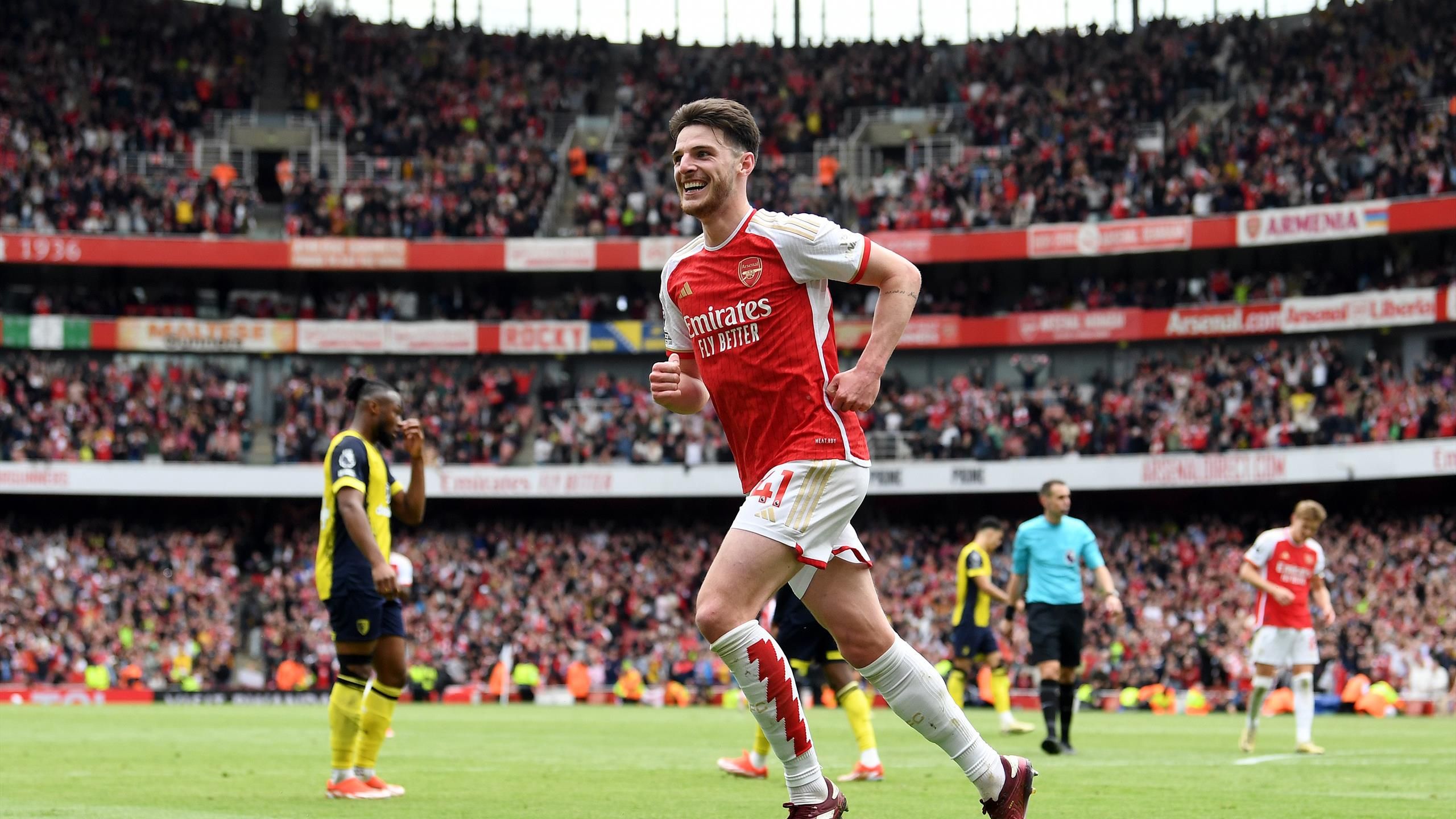 Declan Rice upbeat about Arsenal's Premier League title chances after ...