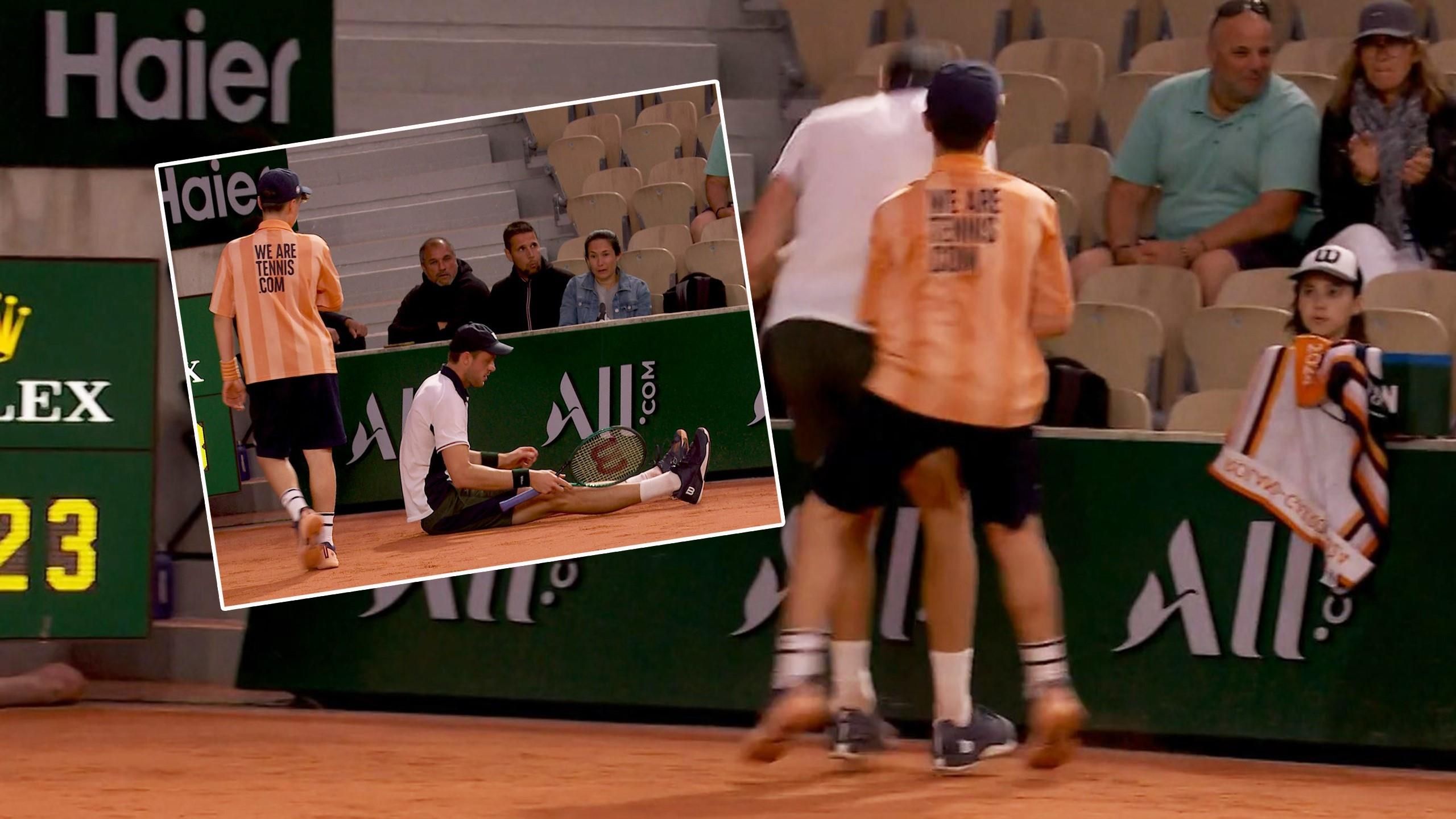 French Open: Fans boo as Nicolas Jarry gets floored by ball kid during ...