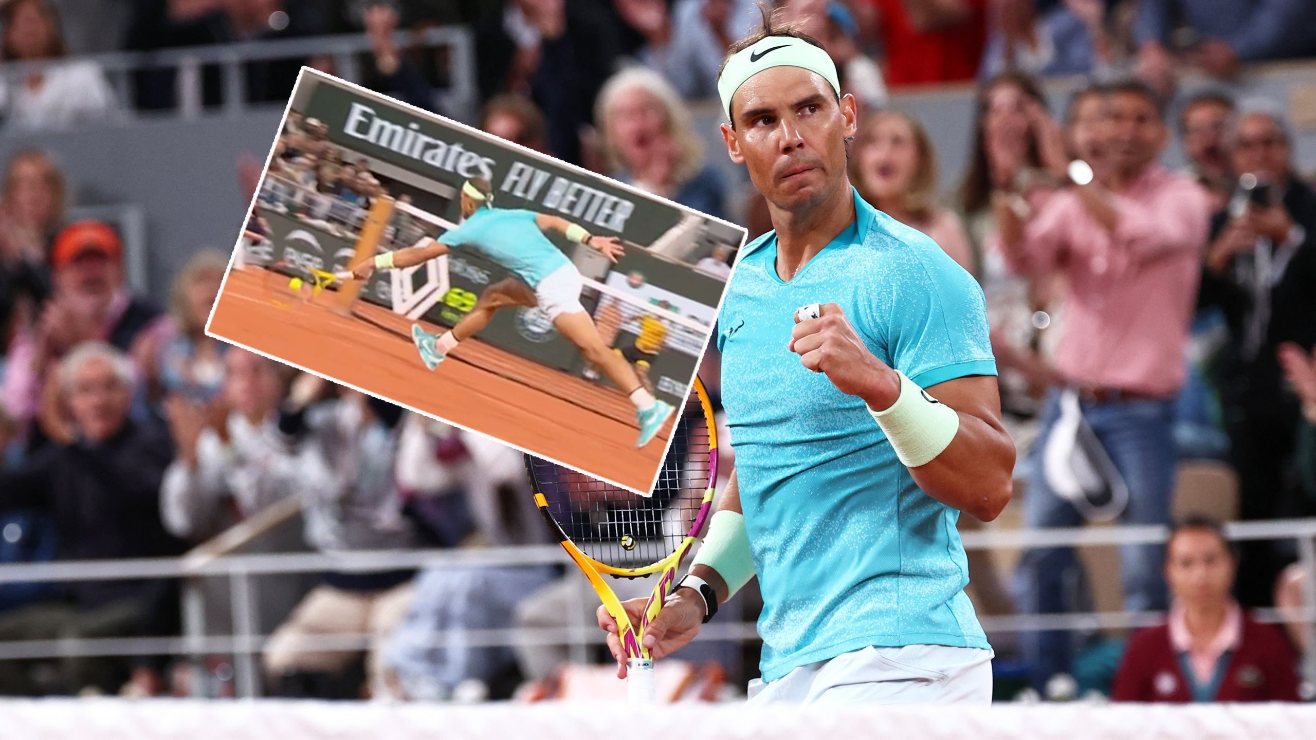 Rafael Nadal gets standing ovation for outrageous shot against ...