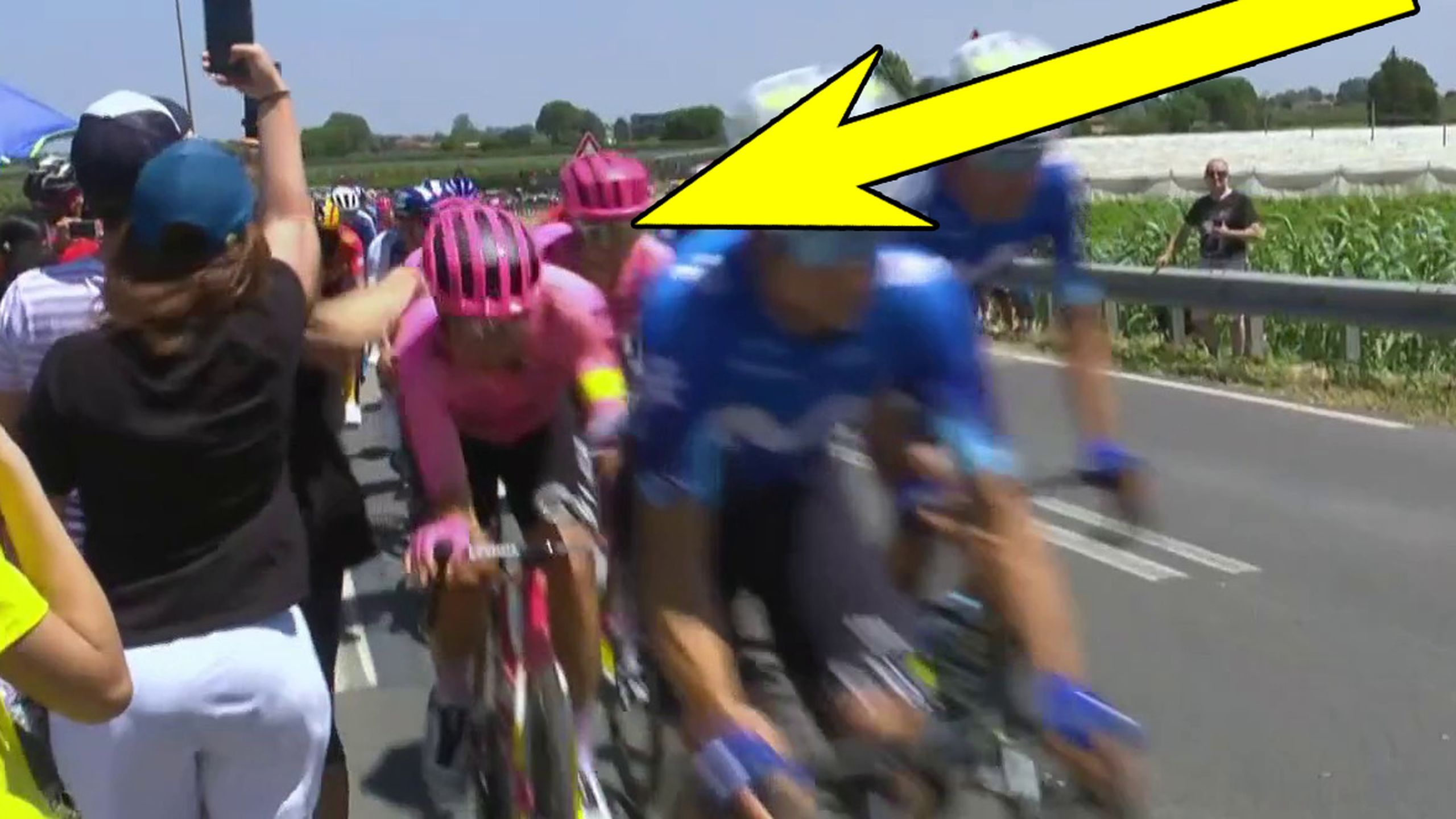 Tour de France scare: 'Keep your arms in!' – Rider smashes into ...