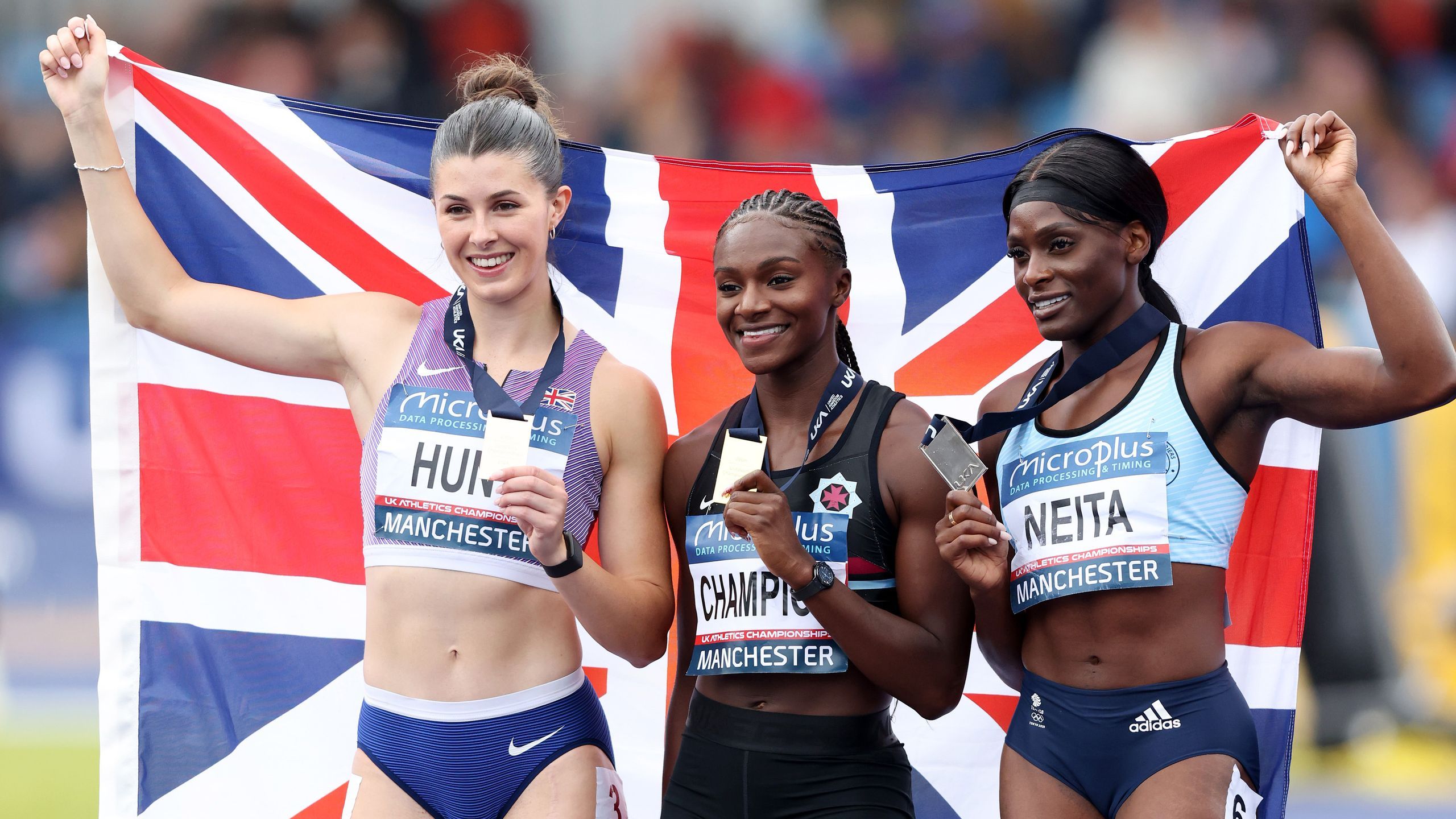 Dina Asher-Smith beats Daryll Neita to win 200m title at UK Athletics ...