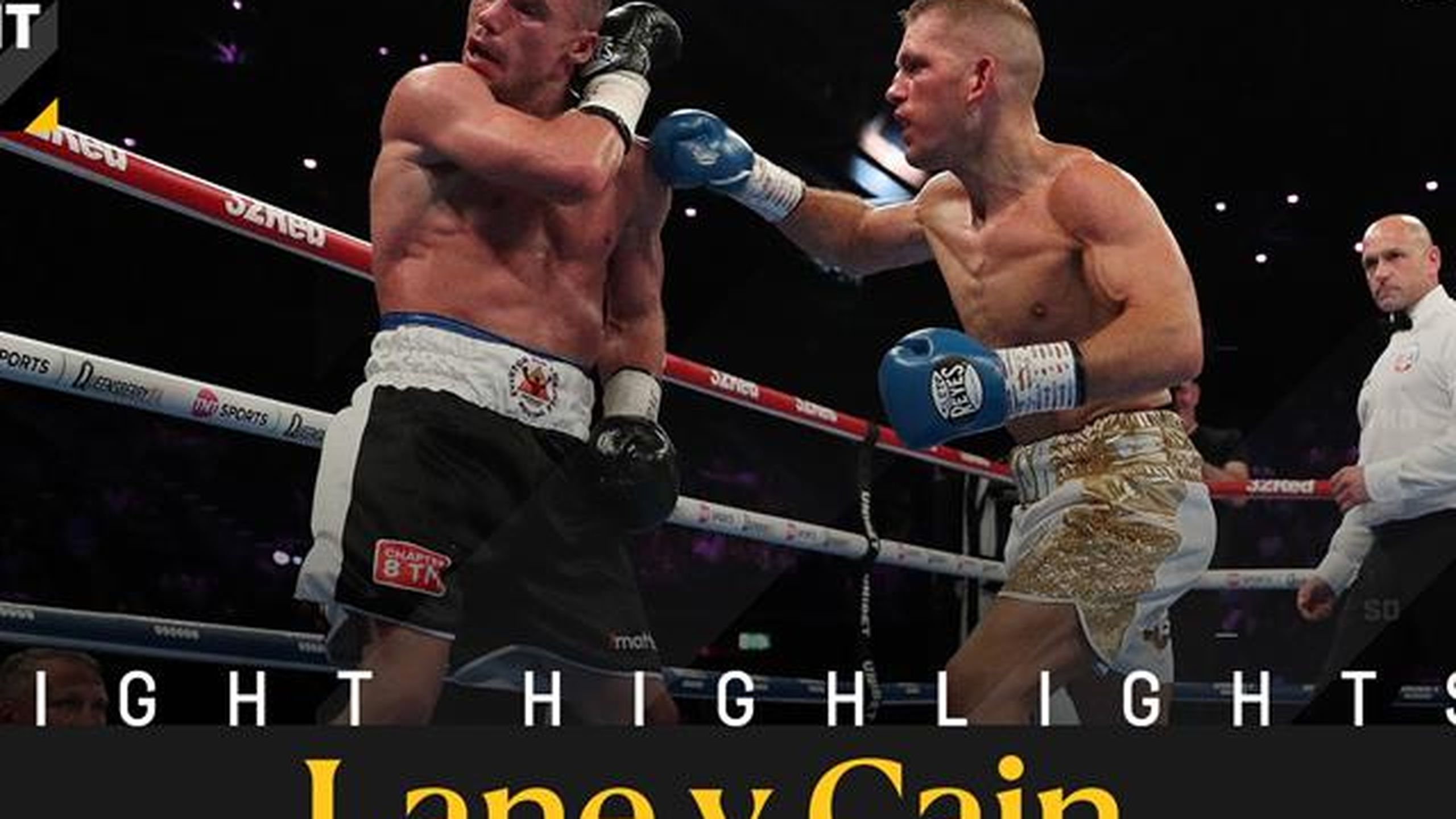 Highlights as Andrew Cain stops Ashley Lane to win bantamweight title ...