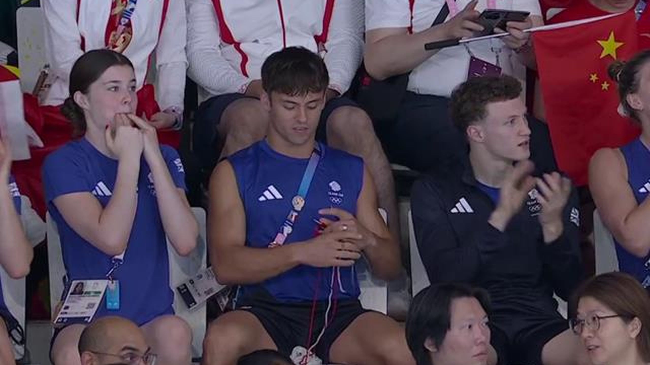 Paris Olympic Games 2024: Tom Daley spotted knitting while cheering on ...