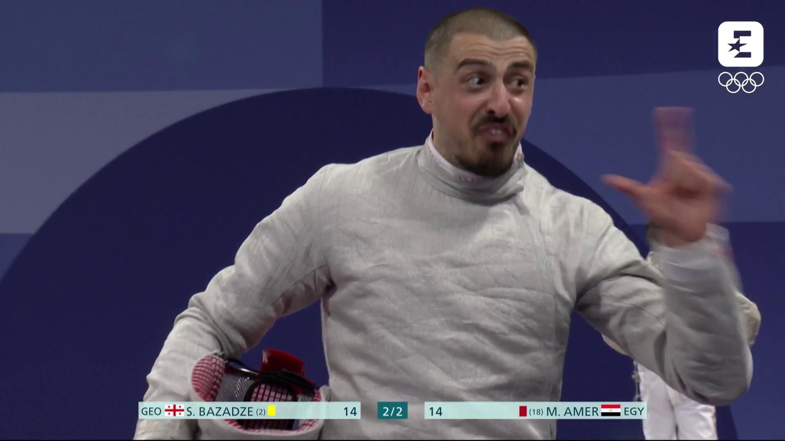 Paris 2024: Furious Sandro Bazadze screams at officials in wild end to ...