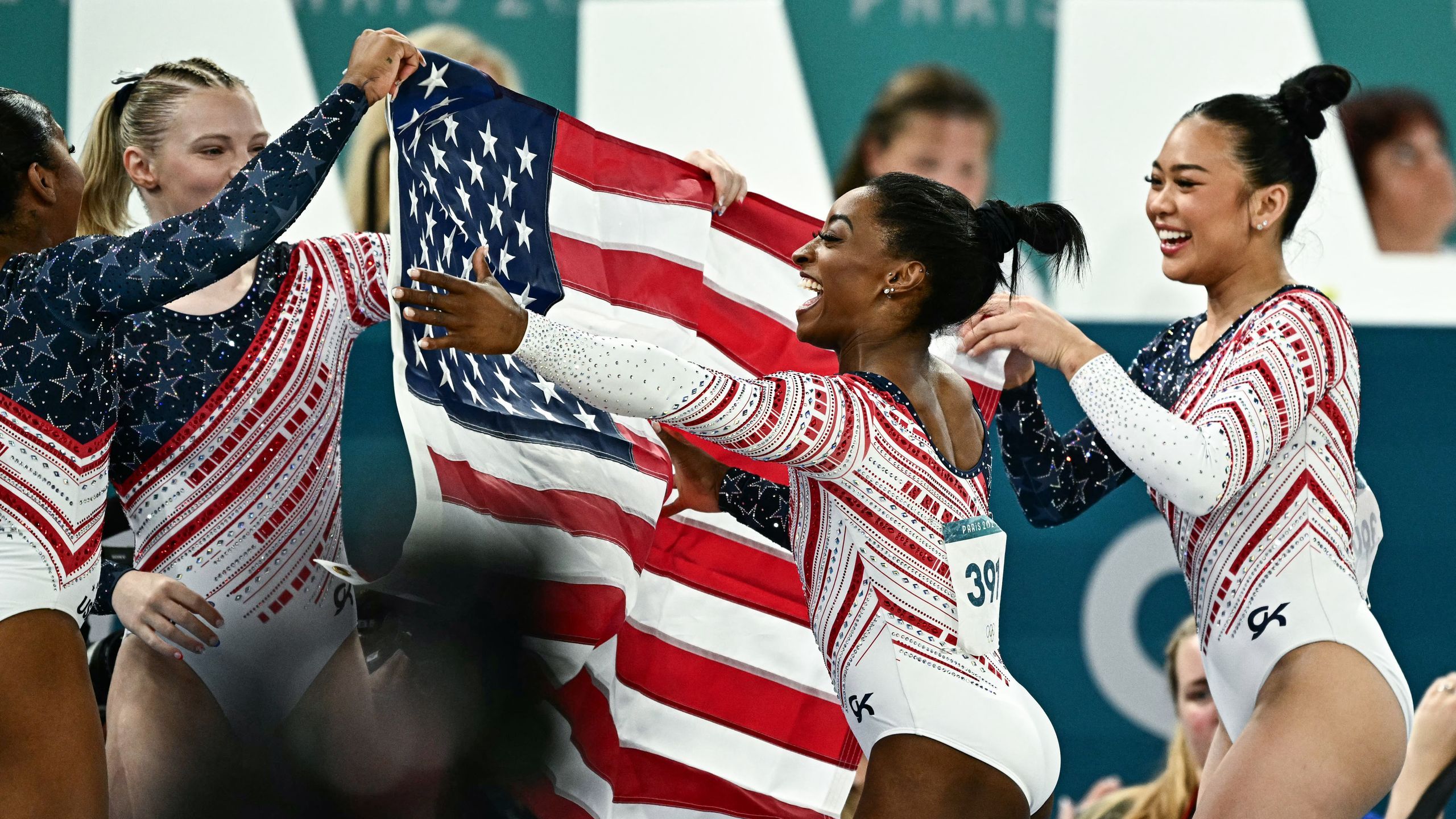Simone Biles sparkles as Team USA capture Paris 2024 gold in artistic ...