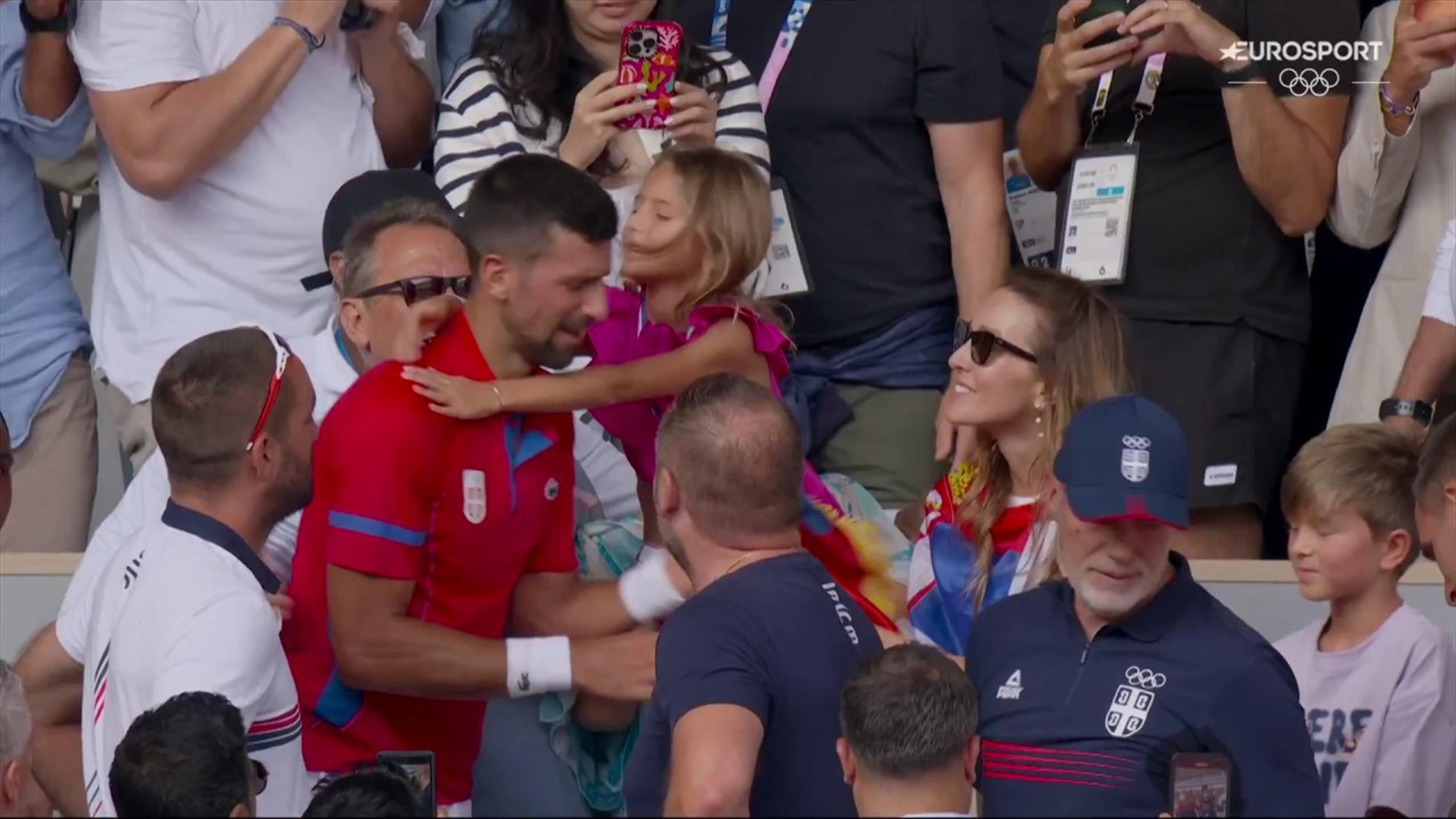 Watch as Novak Djokovic breaks down with emotion as he embraces family ...