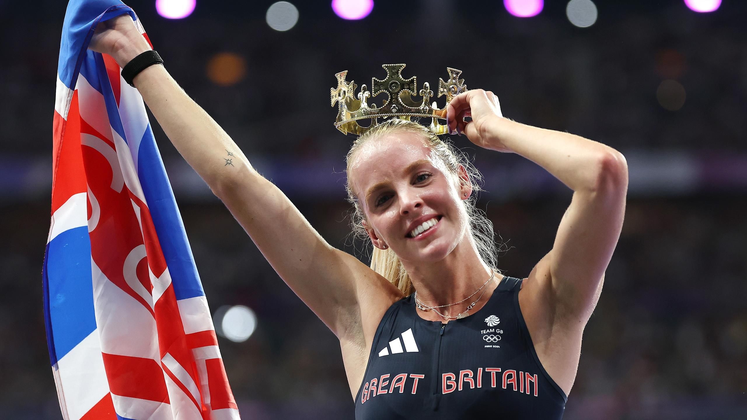 Paris 2024: Keely Hodgkinson celebrates her first Olympic gold after ...