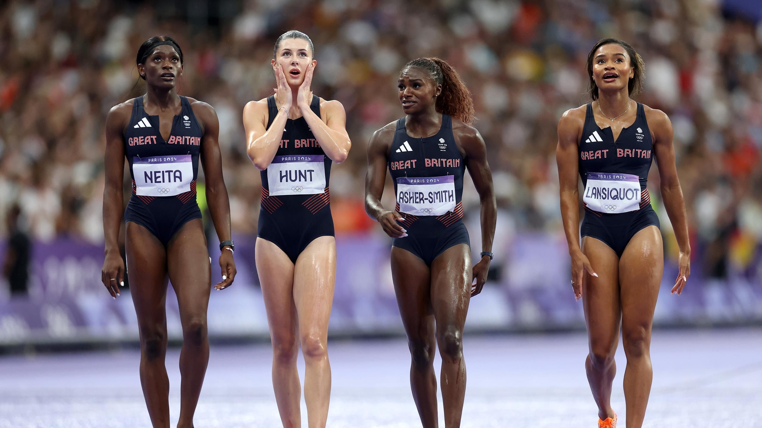 Team GB celebrate silver in dramatic 4x100m relay despite 'awful, awful ...