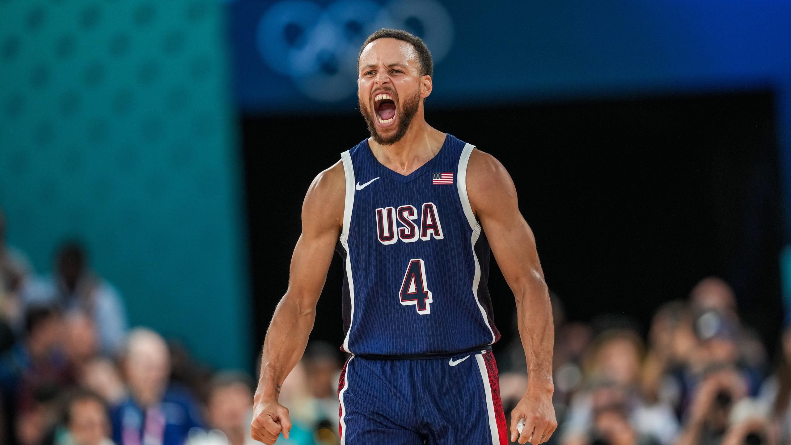 Steph Curry sinks unbelievable three-pointer and goes wild as USA seal ...