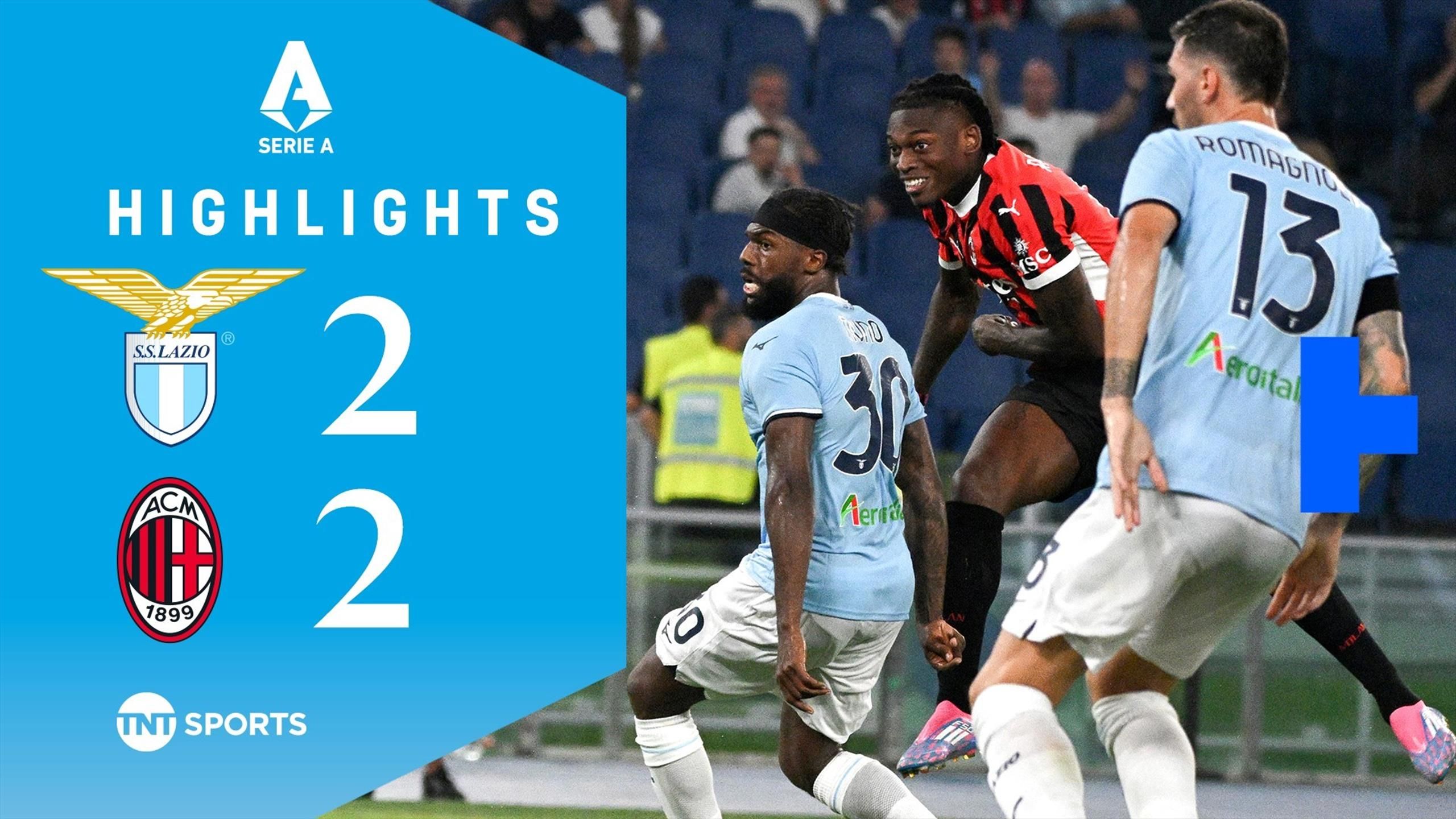 Lazio v AC Milan highlights: Rafael Leao nets late to snatch draw for ...