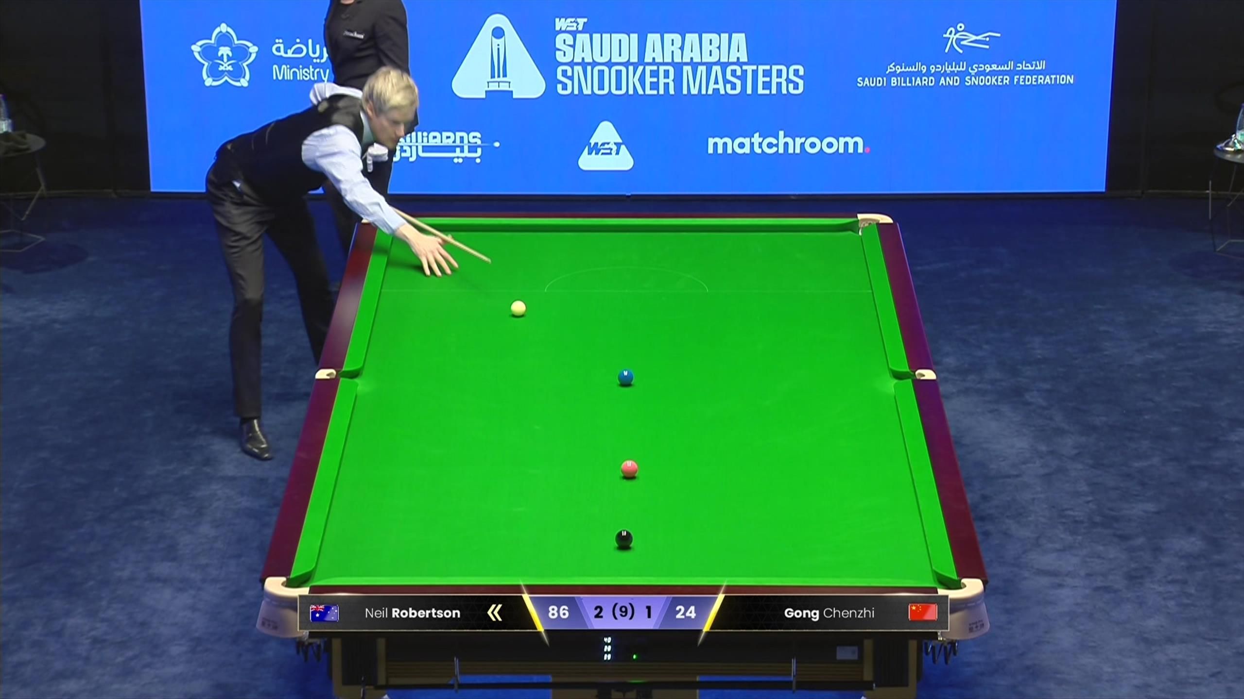 Neil Robertson makes century in frame 4 of Saudi Arabia Snooker Masters ...