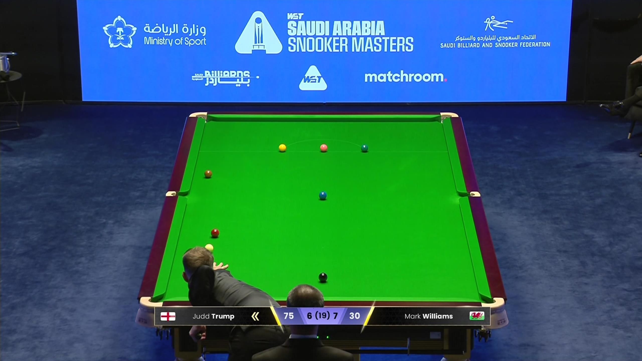 Judd Trump treats fans to exhibition shot in tense Saudi Arabia Masters ...