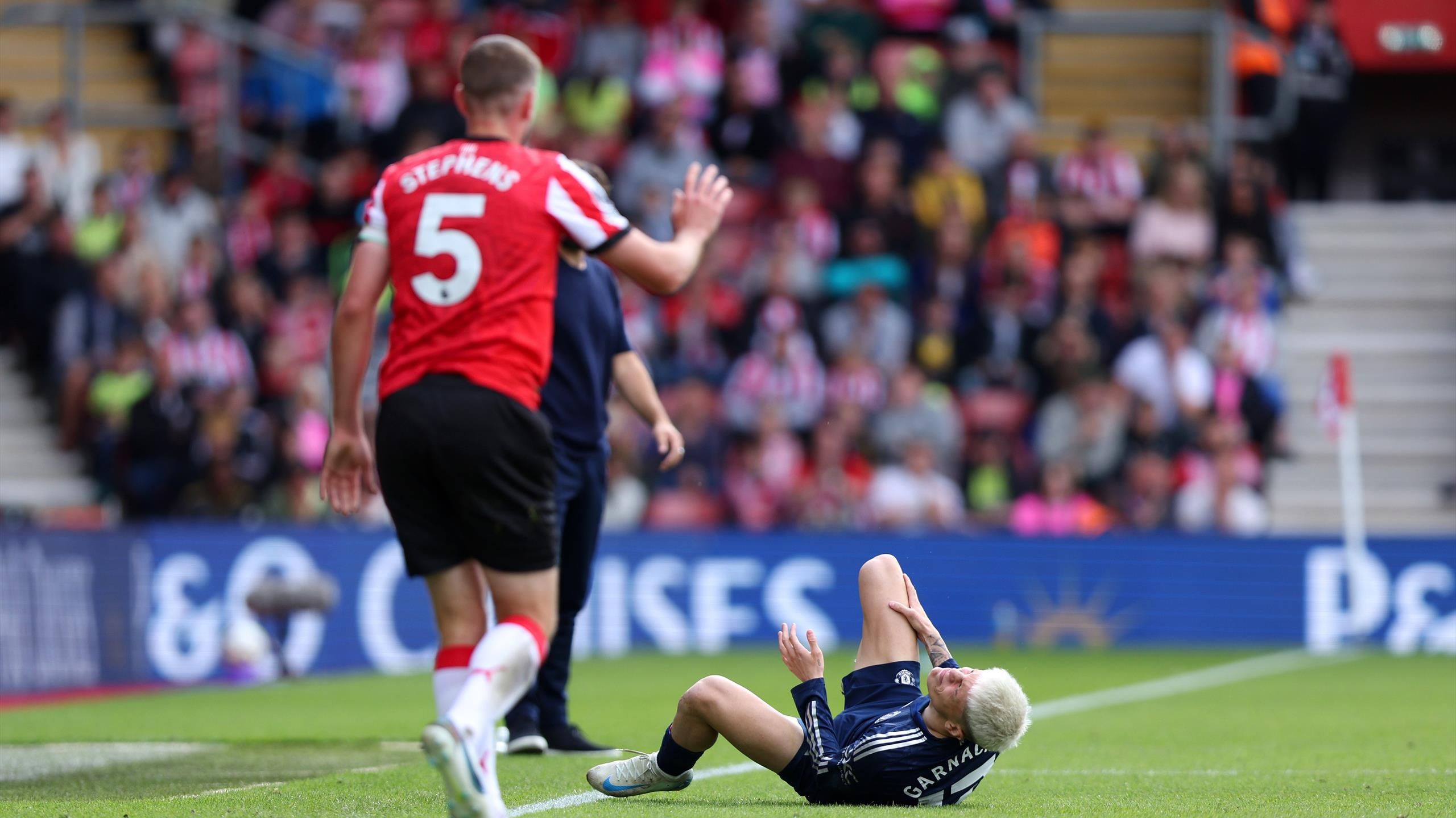 Southampton defender Jack Stephens sent off for tackle on Manchester ...