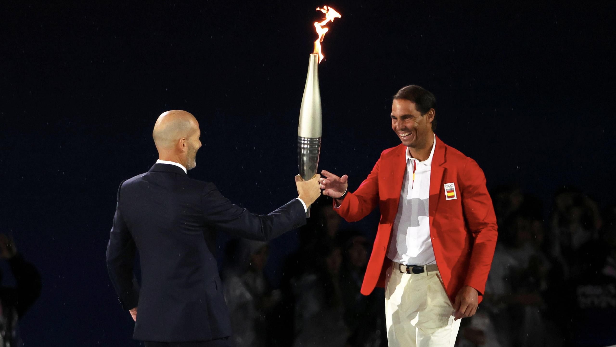 Rafael Nadal and Zinedine Zidane embrace in memorable sporting moment ...