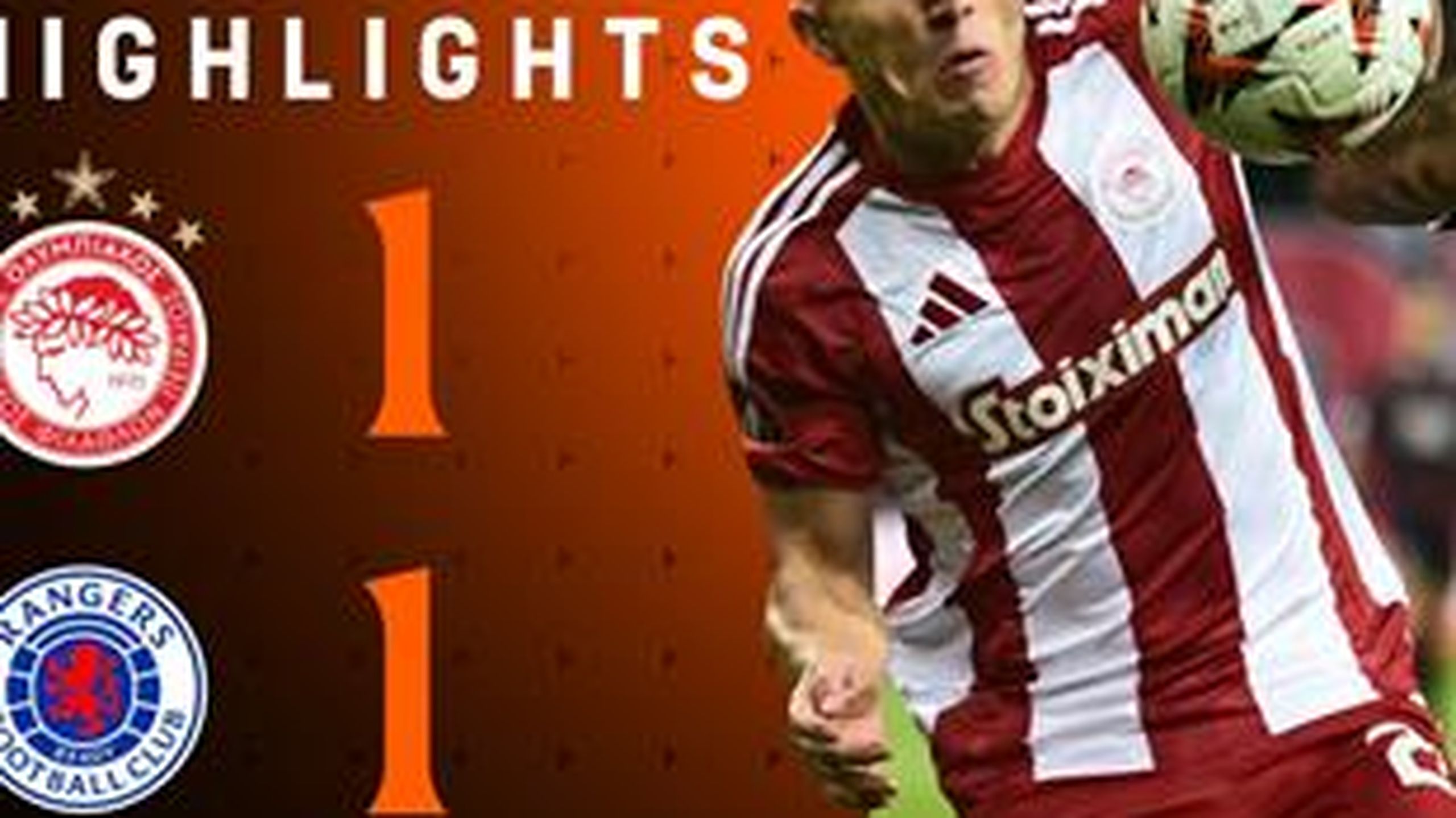 Highlights: Olympiacos and Rangers play out 1-1 UEFA Europa League draw ...
