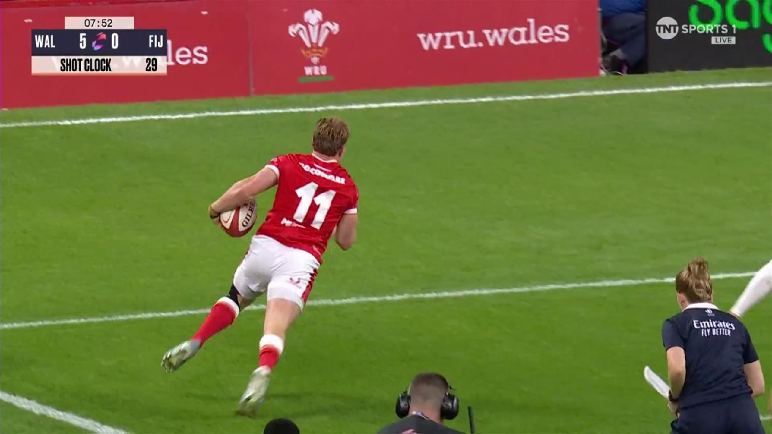 Blair Murray Scores on Wales debut for opening try against Fiji - Rugby ...
