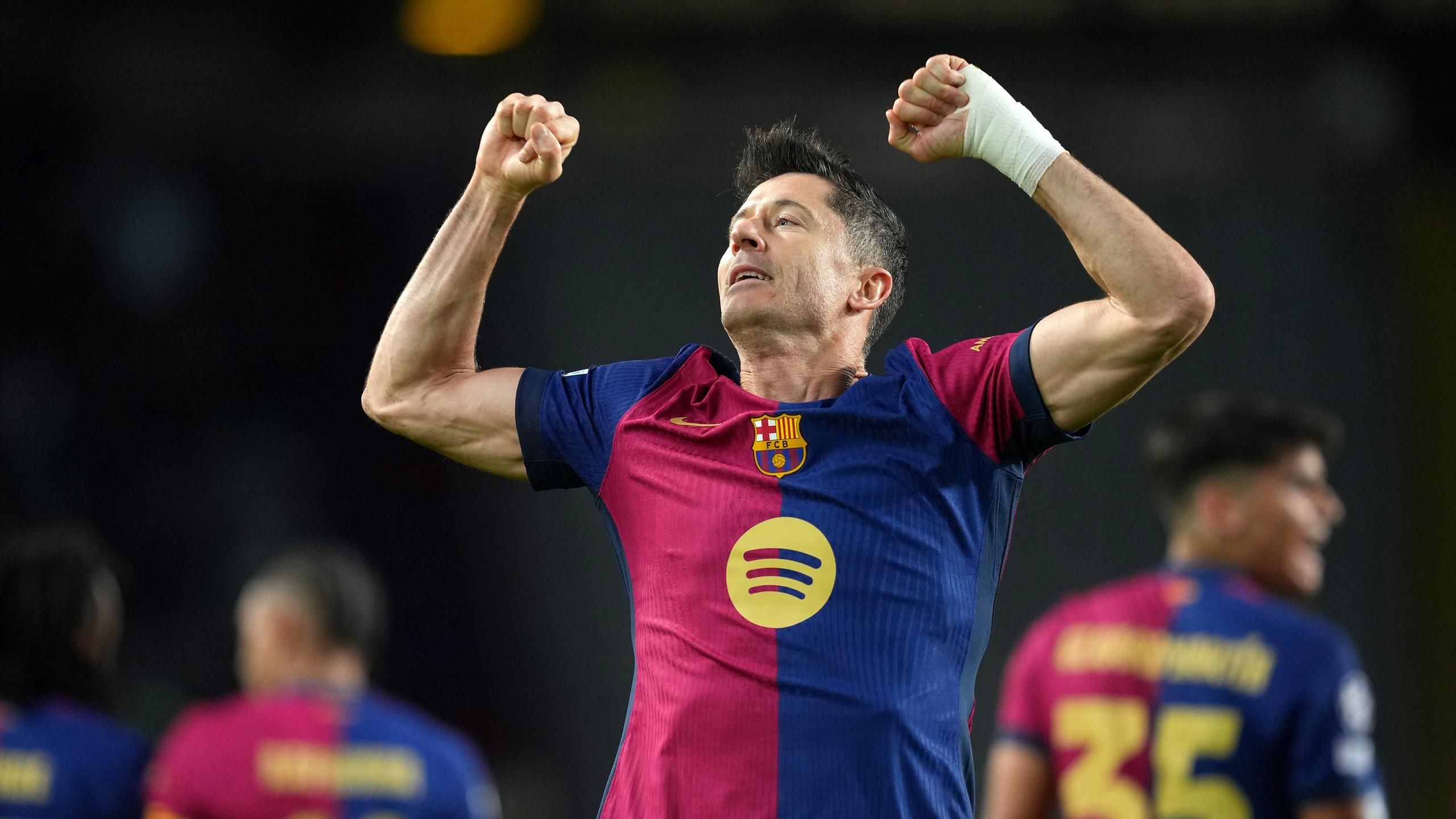 Watch moment Robert Lewandowski scores 100th UEFA Champions League goal ...