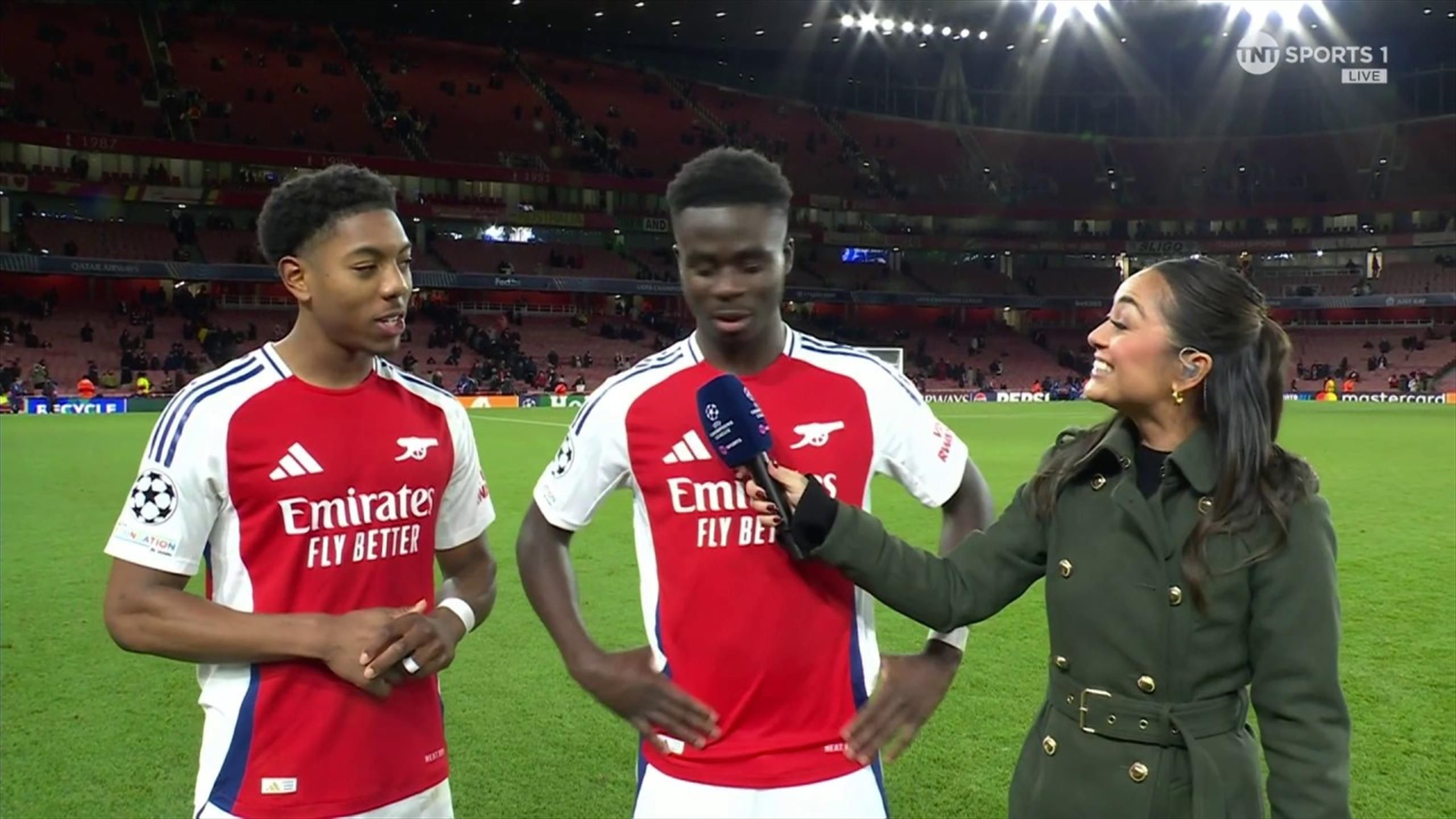 'This is his level' - Bukayo Saka on Myles Lewis-Skelly as youngster stars on UCL full debut for ...