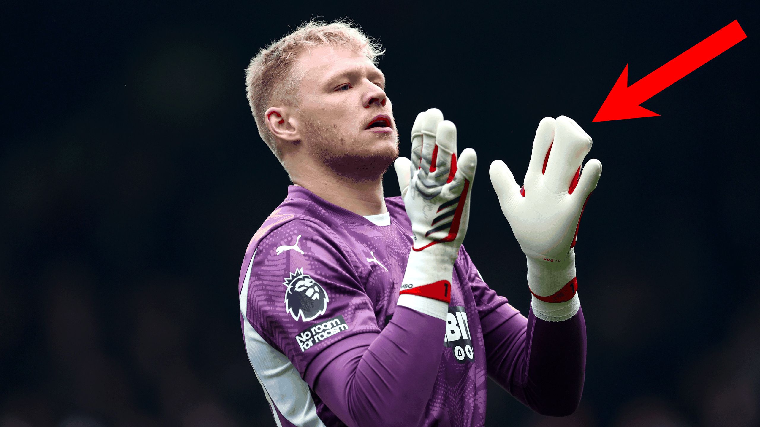 Why Aaron Ramsdale wore bizarre gloves with huge middle finger hole for ...