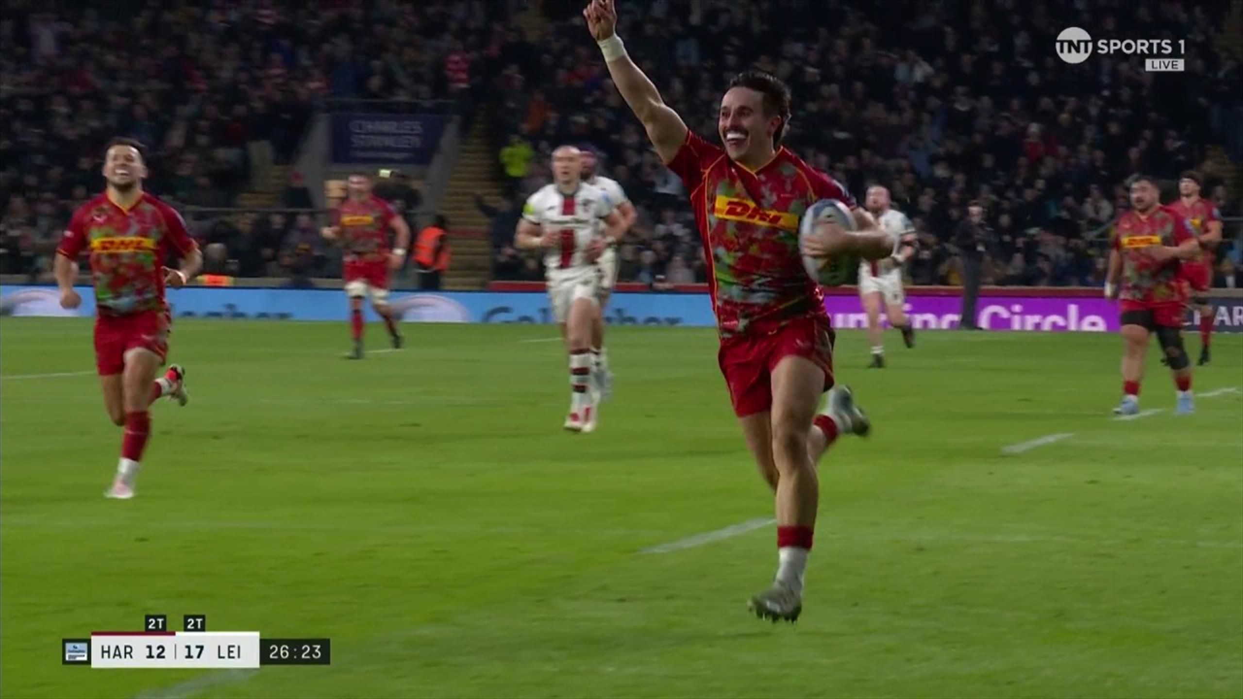 Twickenham erupts as Cadan Murley scores after lightning Harlequins ...