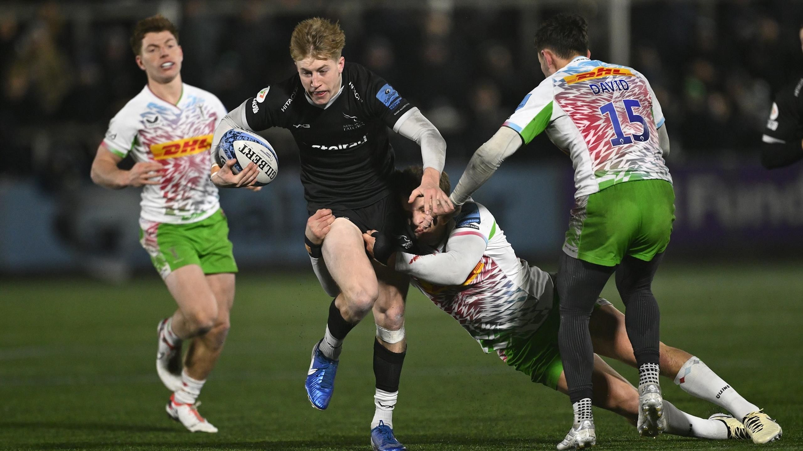 Assist off the corner flag! Watch as Newcastle Falcons score incredible ...