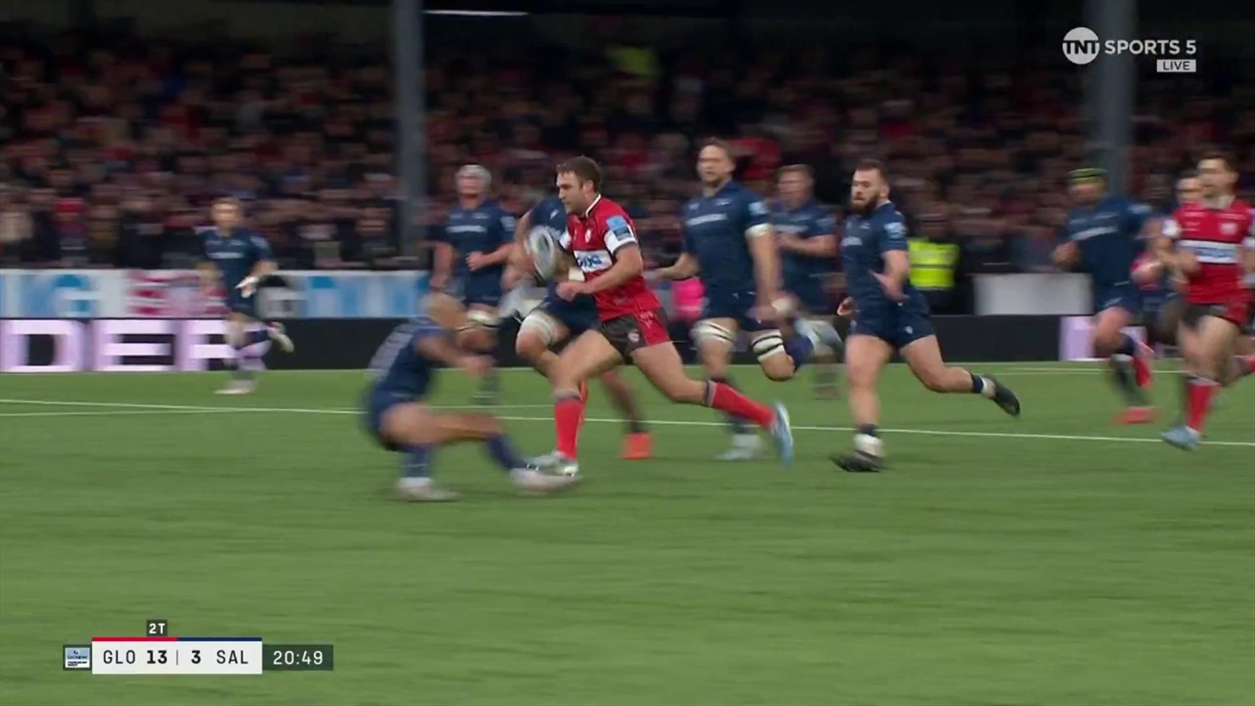 Max Llewellyn produces ‘epic’ step to go over and increase Gloucester’s ...