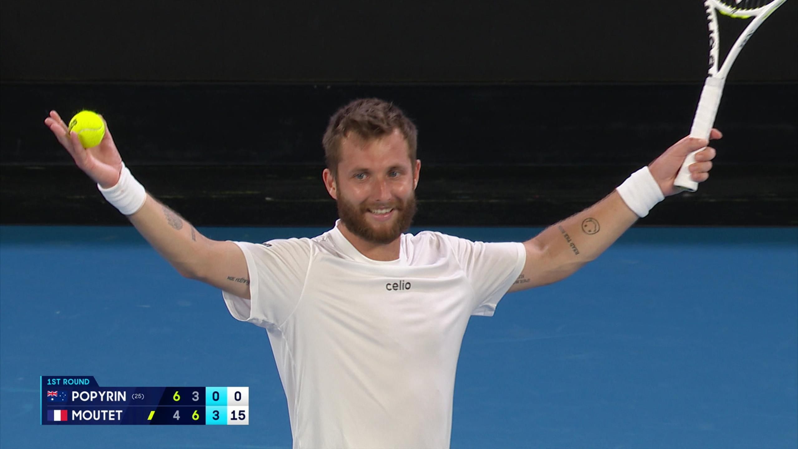 Watch as Corentin Moutet gets booed by fans for underarm serve fail at Australian Open - Tennis ...
