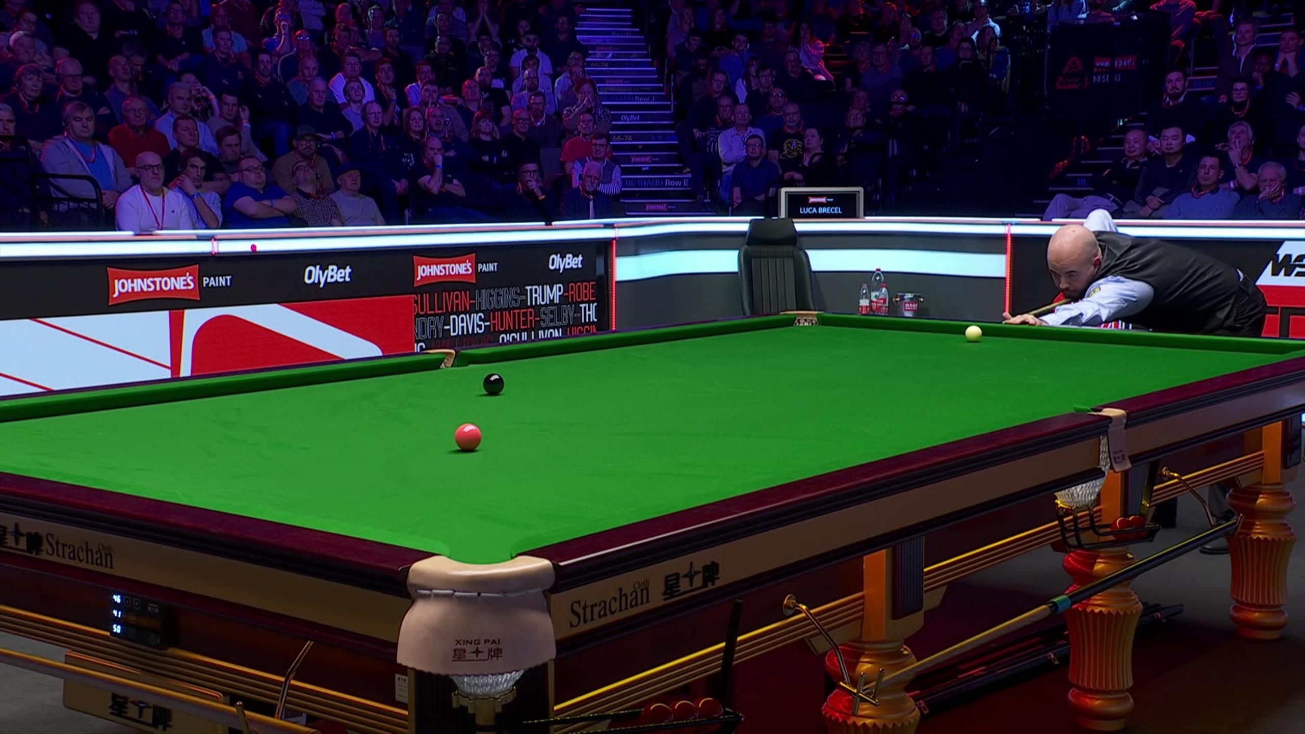 Masters 2025: Luca Brecel continues potting exuberance with outrageous ...