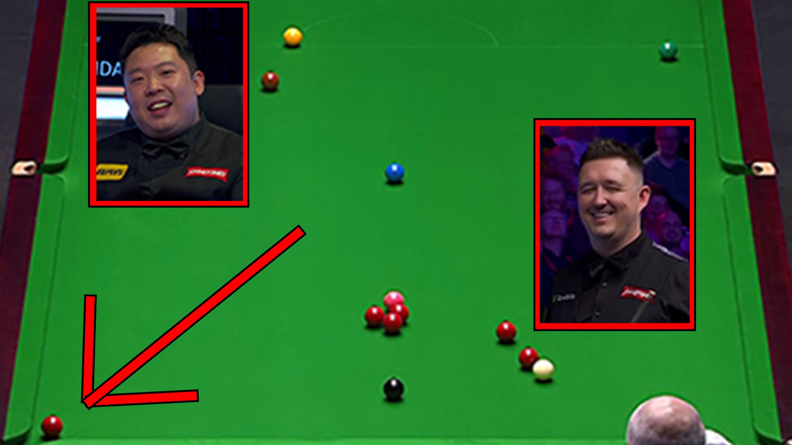 Hilarious exchange between Kyren Wilson, Zhang Anda over re-rack leaves ...