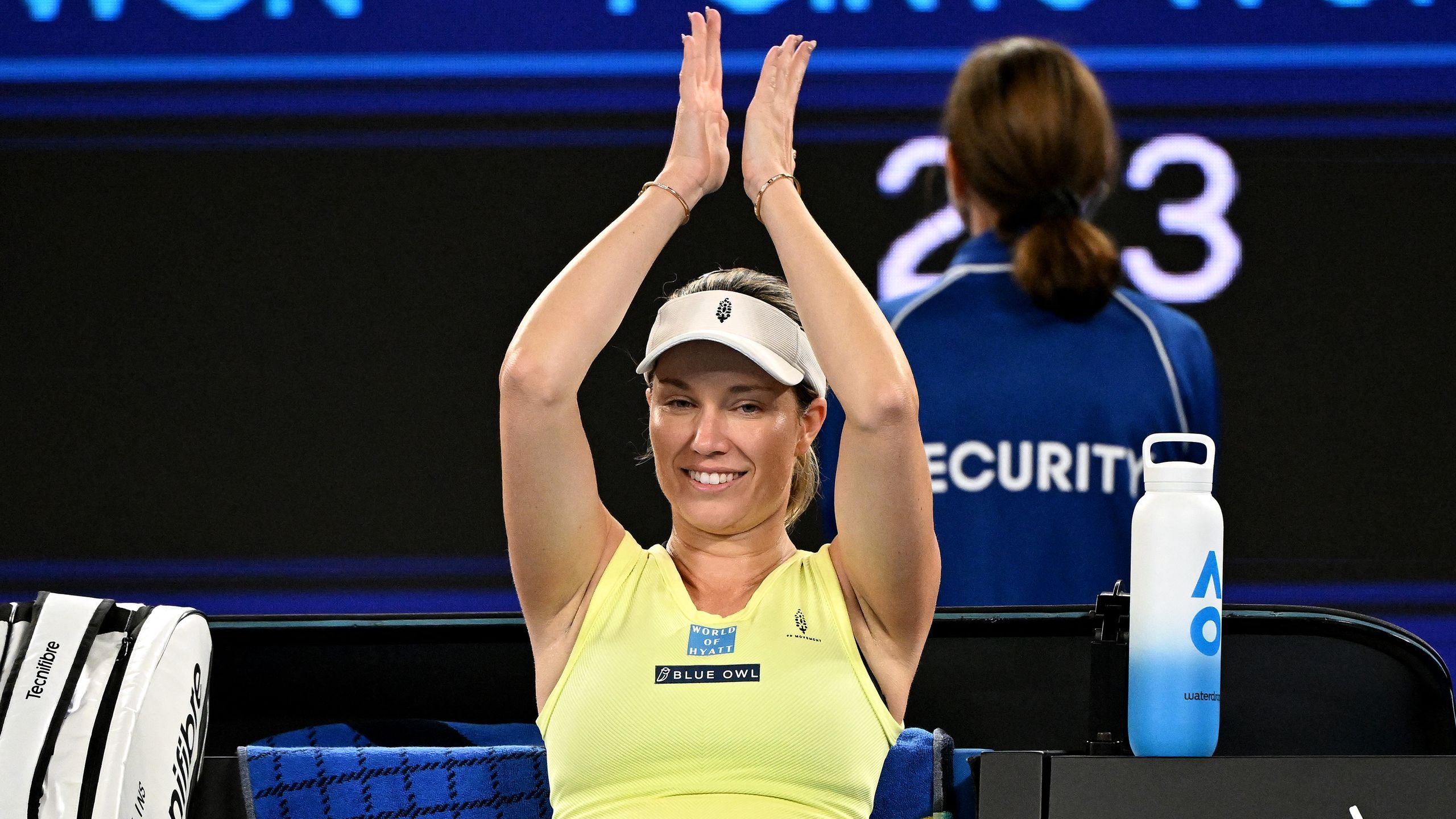 Danielle Collins gets booed by Melbourne fans as she enters arena after ...