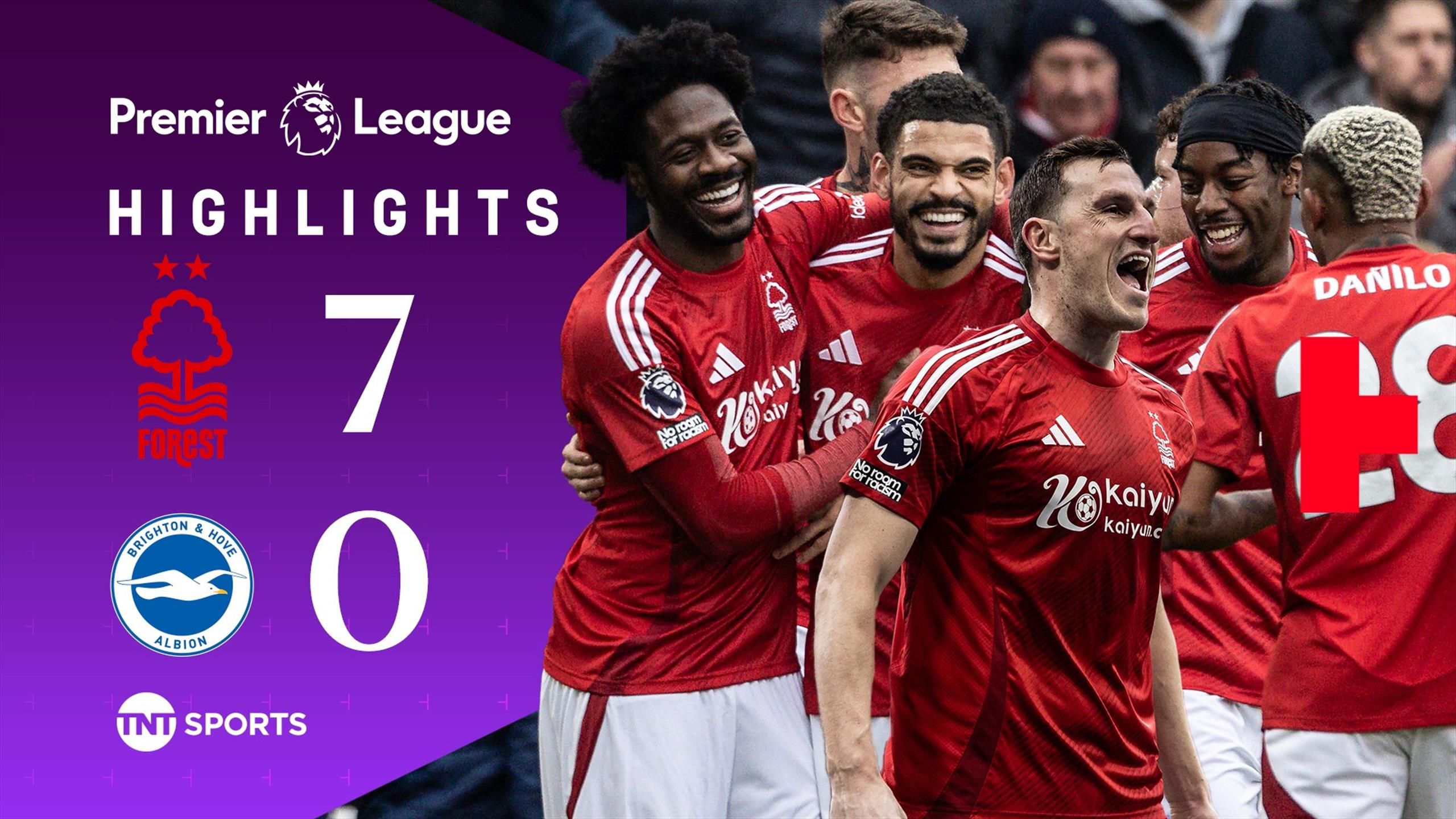 Nottingham Forest 7-0 Brighton highlights: Chris Wood scores hat-trick ...
