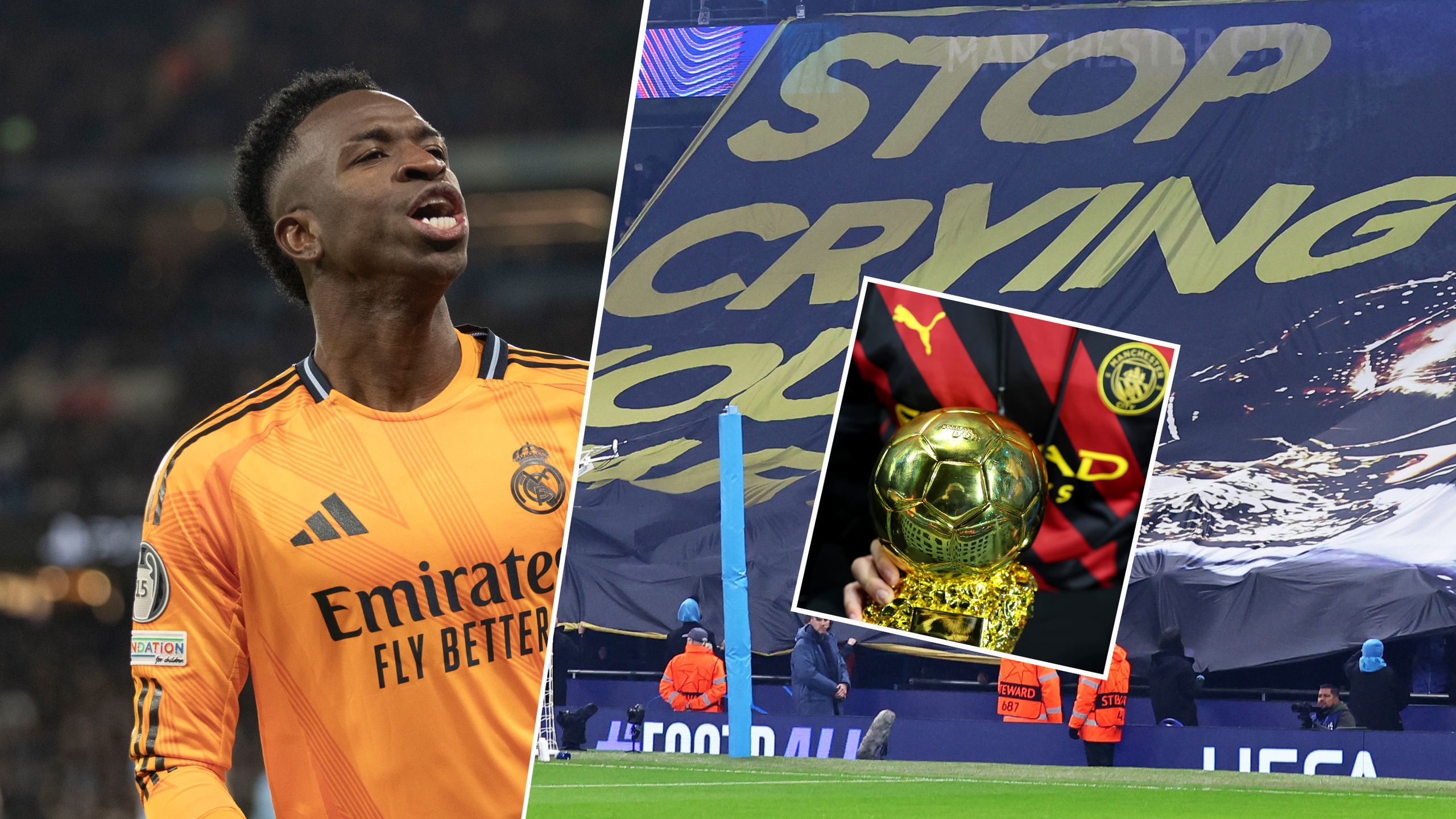 Vinicius Junior and Carlo Ancelotti respond to Manchester City's Ballon ...