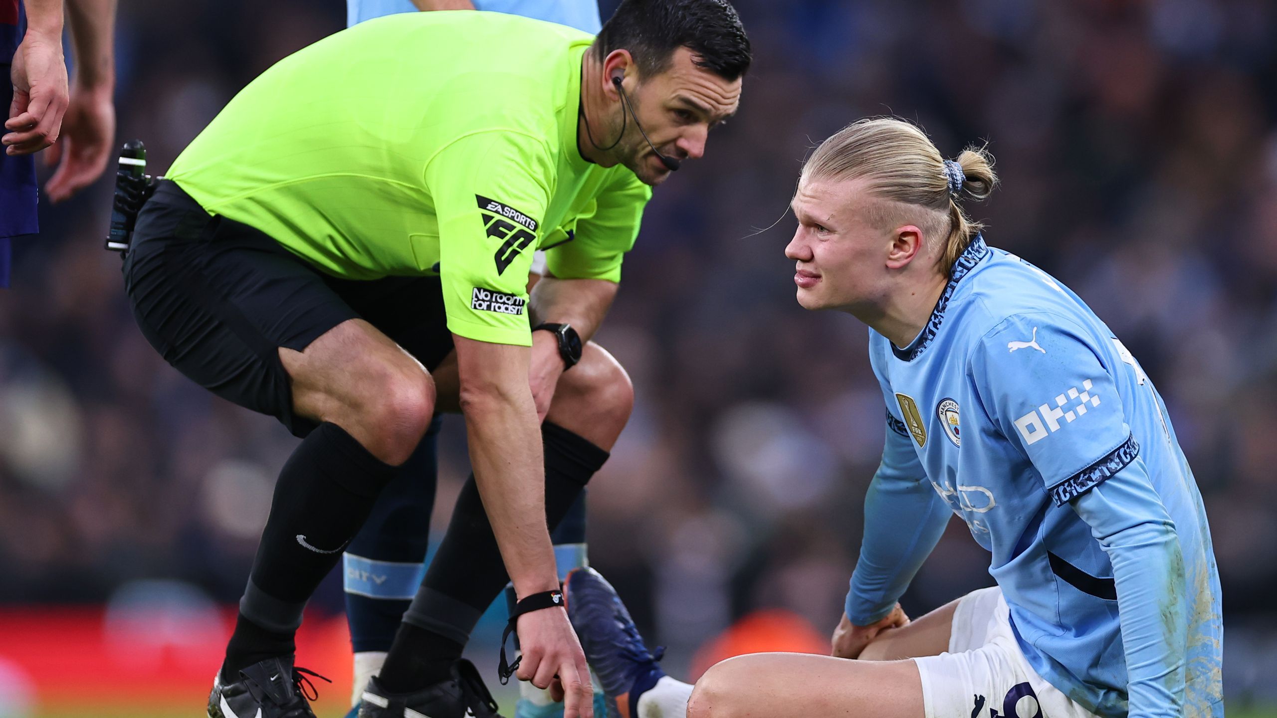 Pep Guardiola 'scared' by Erling Haaland injury, hopes 'it's not as bad ...