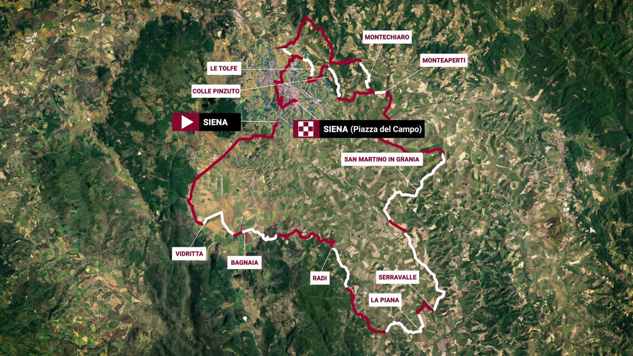 Strade Bianche women's race route map - Cycling video - TNT Sports