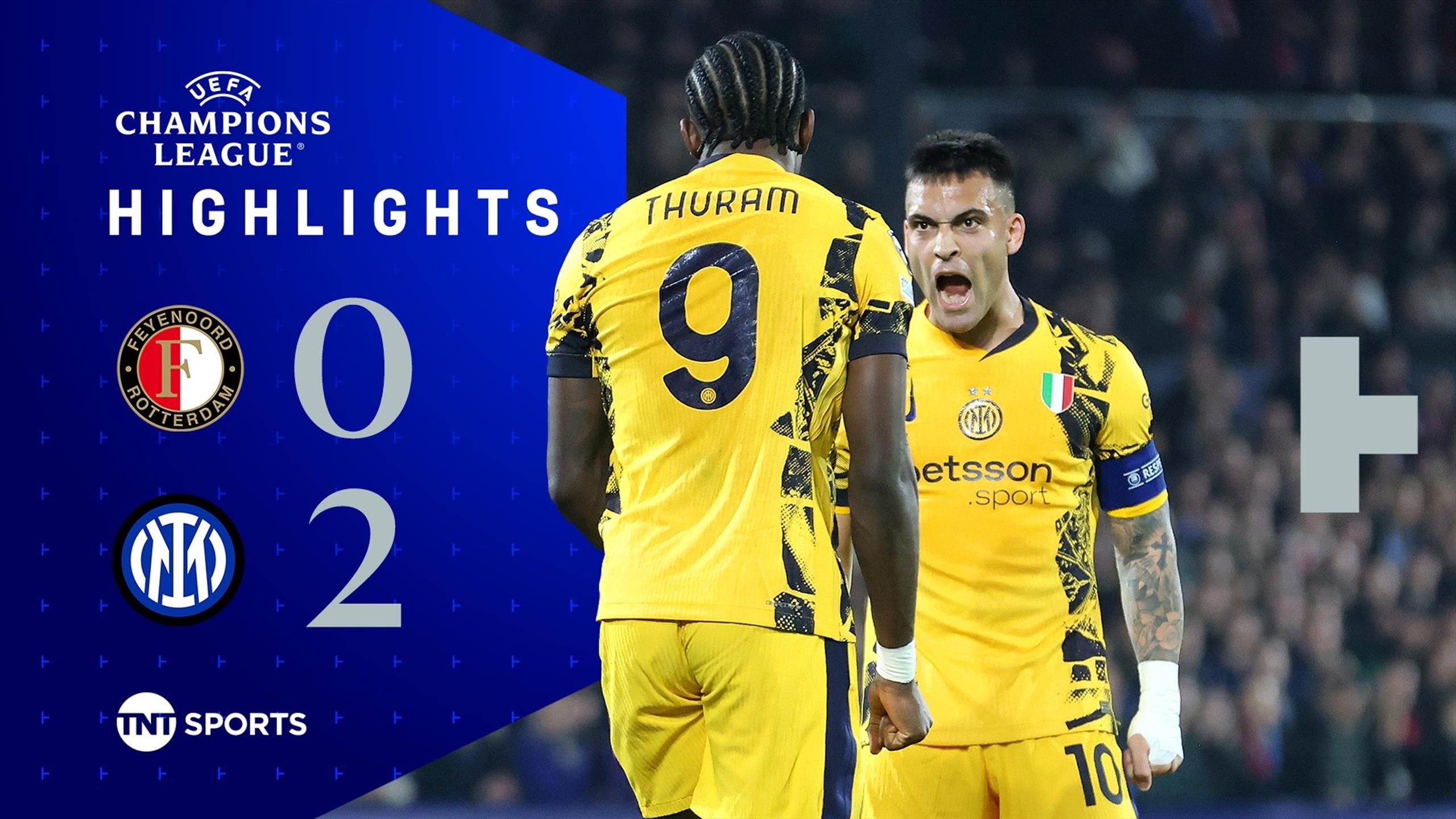 Feyenoord 0-2 Inter: UEFA Champions League highlights as Serie A side ...
