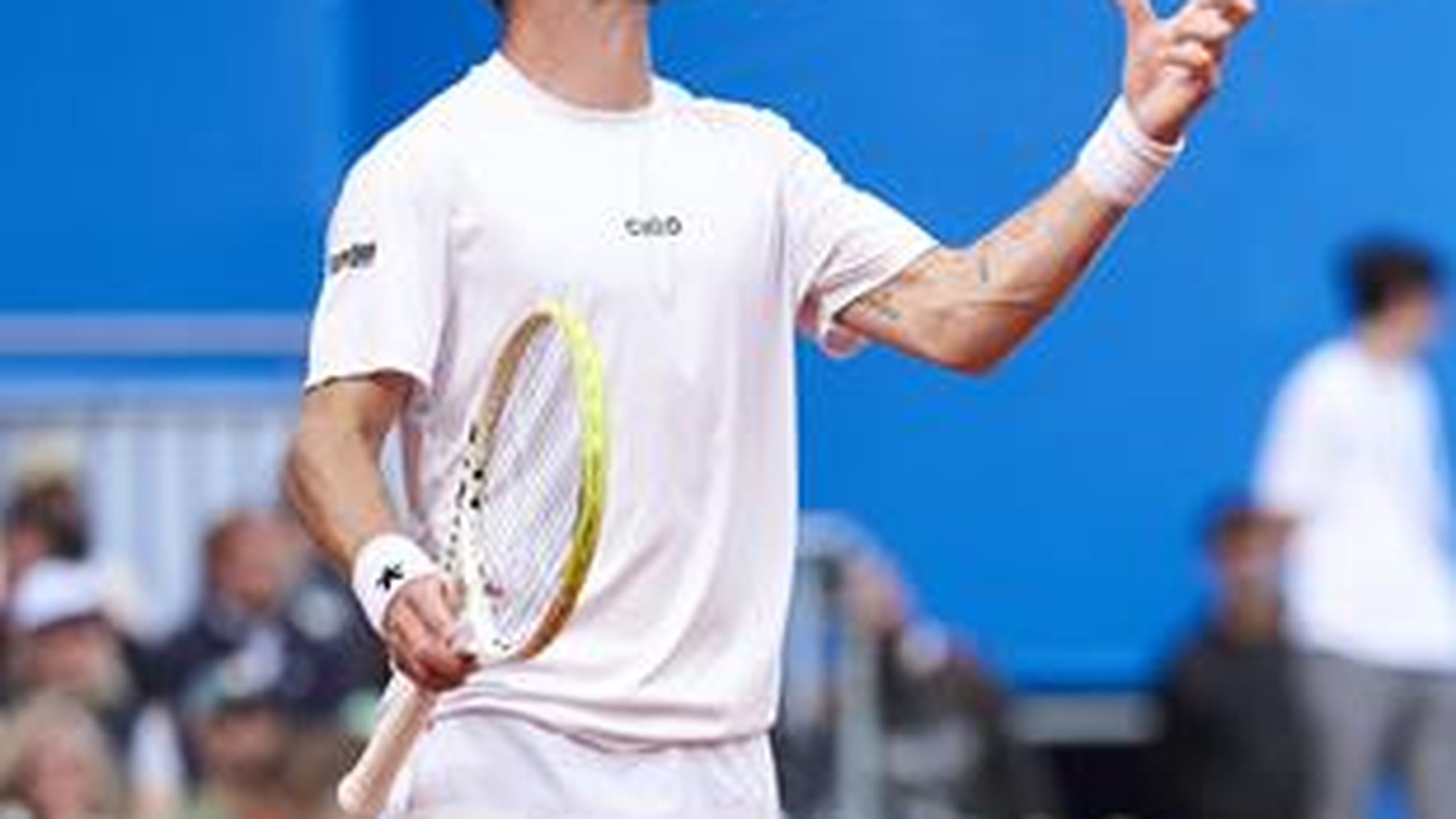 Corentin Moutet destroys racquet and retires from match against Harold ...