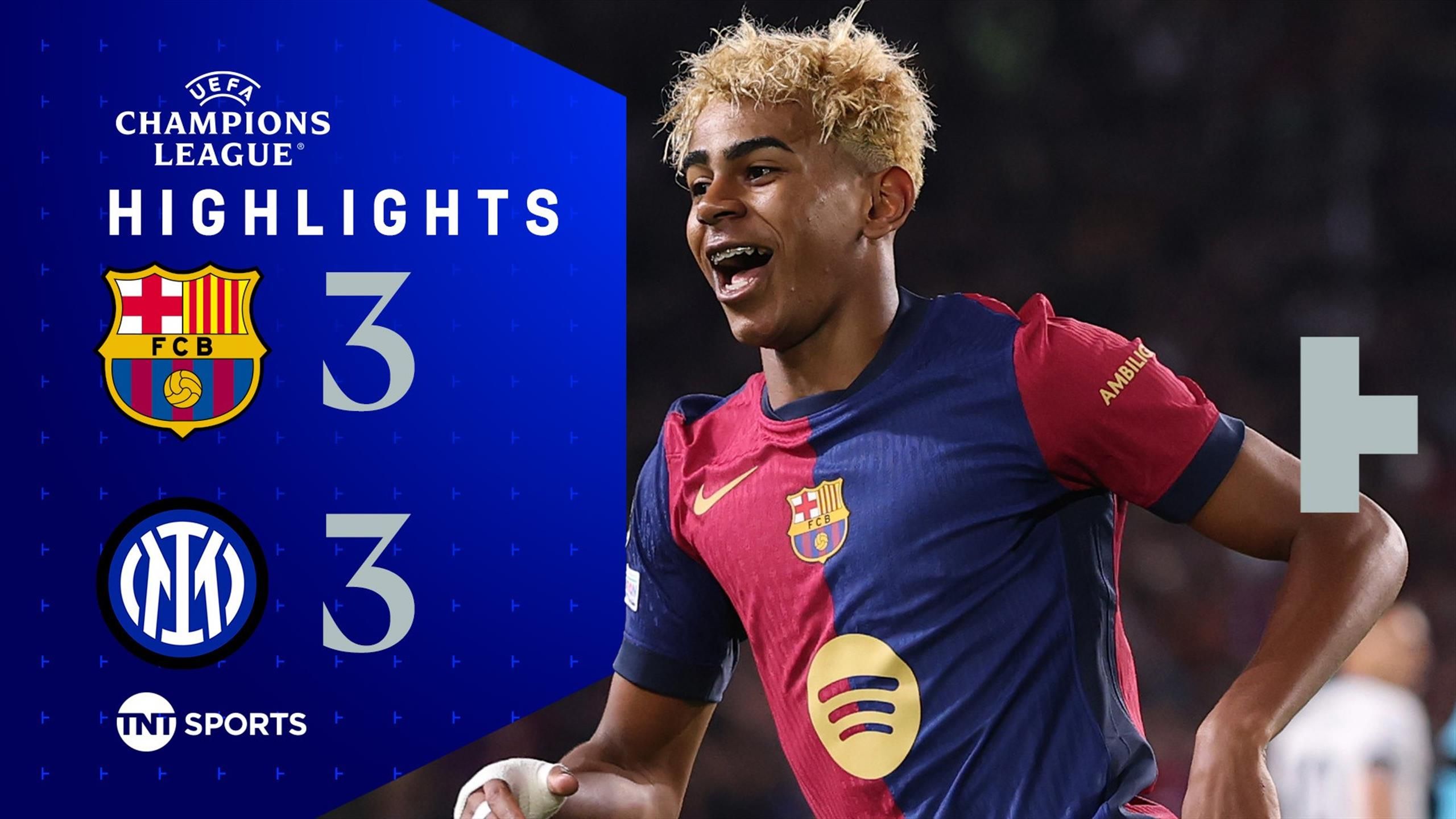 Barcelona v Inter Milan Champions League highlights: Lamine Yamal stars ...