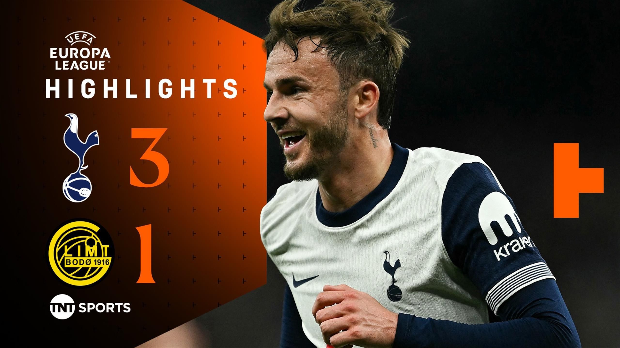 Tottenham v Bodo/Glimt UEFA Europa League highlights: Early goals help ...