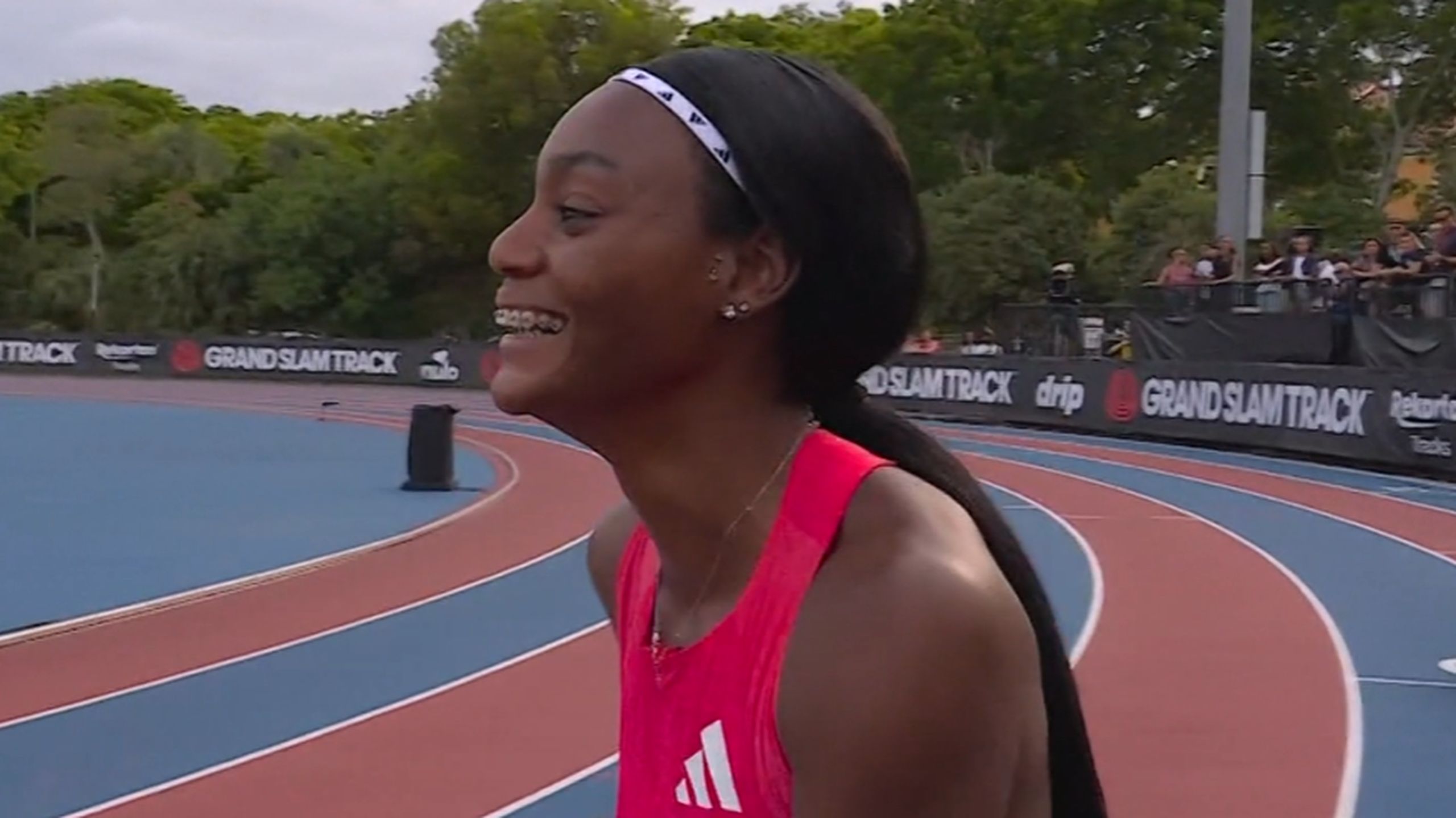 Ackera Nugent wins 100m to seal women's short hurdles title by a point ...